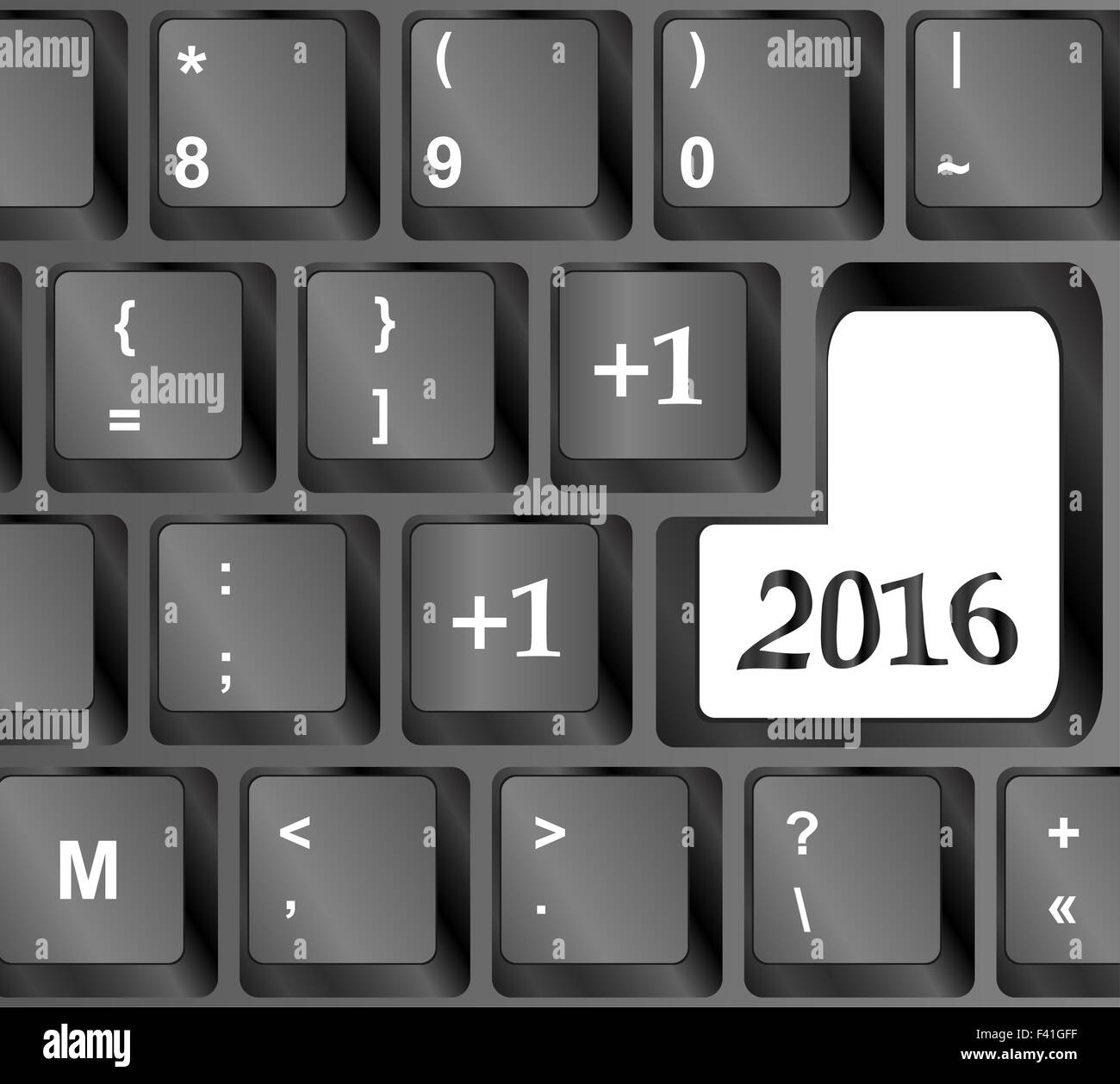 Computer Keyboard with Happy New Year 2016 Key Stock Photo - Alamy