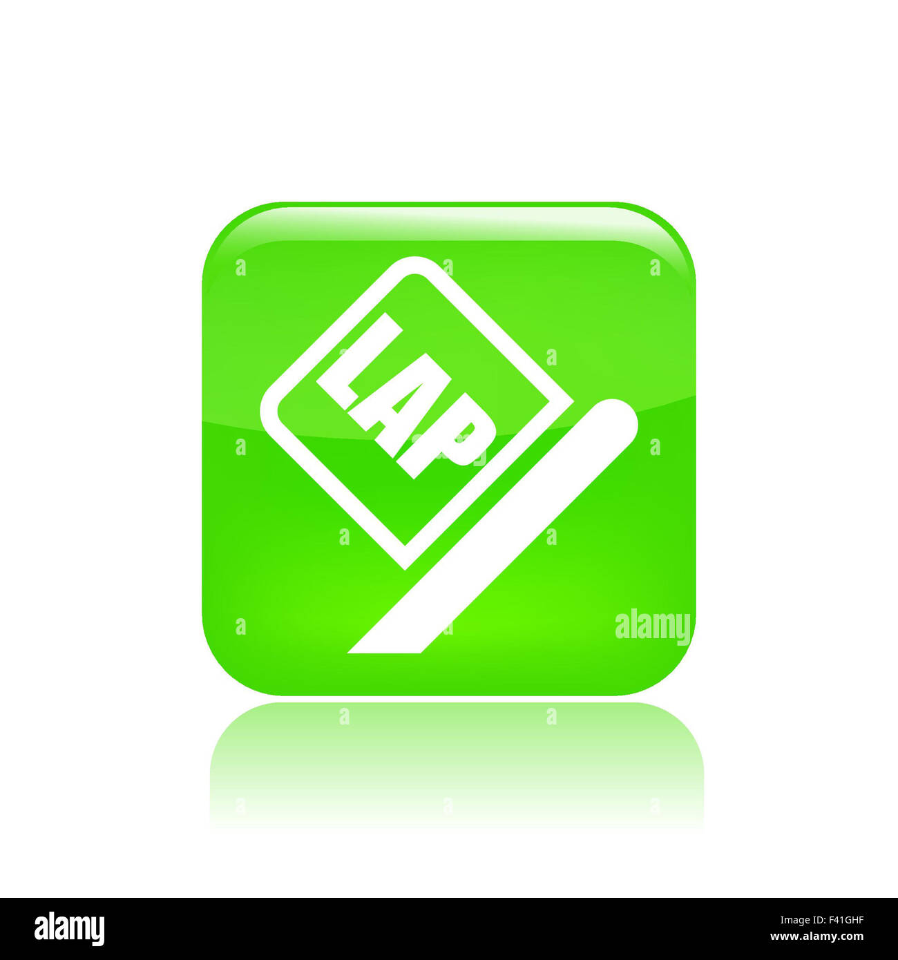 Vector illustration of lap race flag icon Stock Photo - Alamy