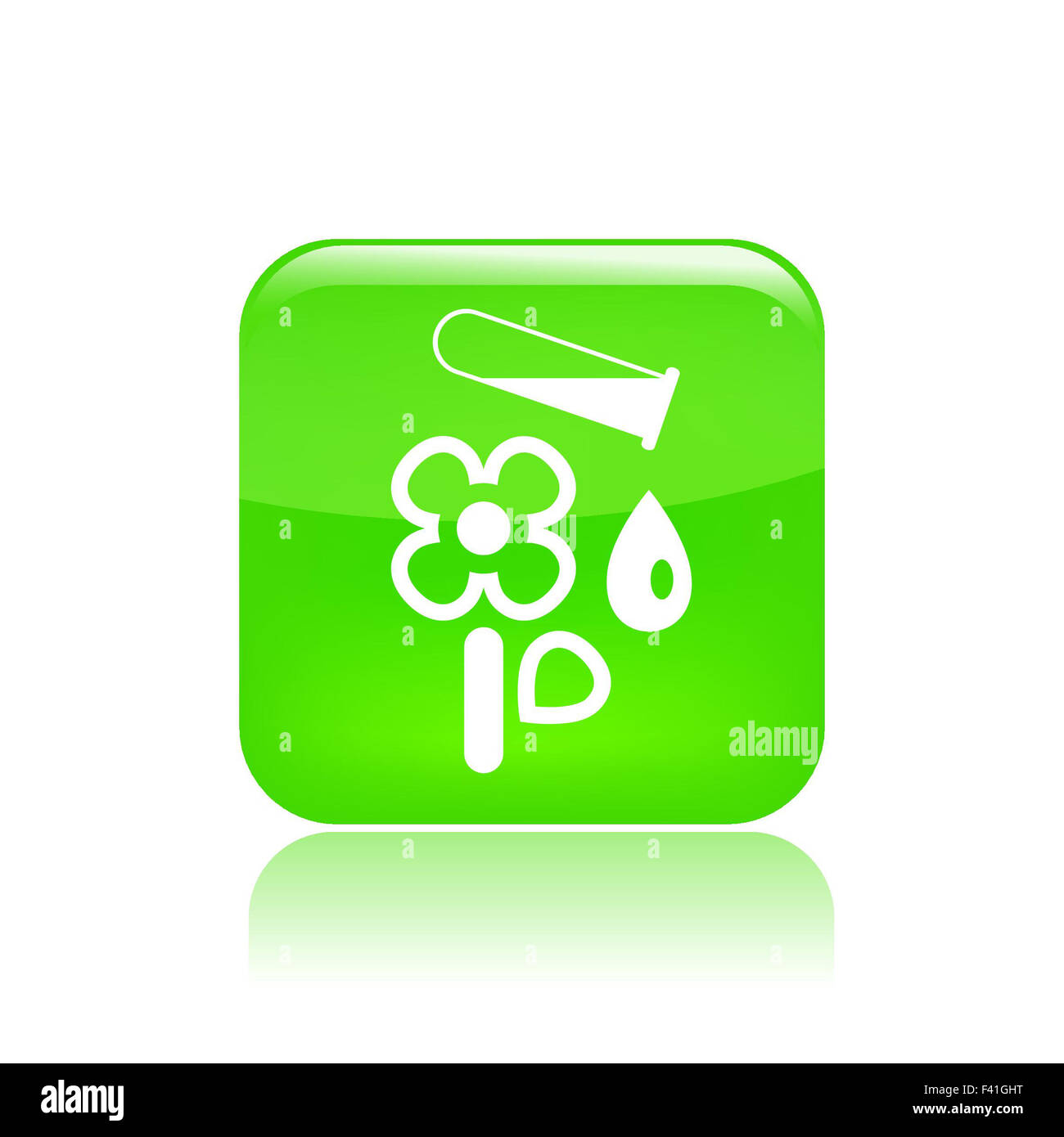 Vector illustration of single flower icon Stock Photo - Alamy