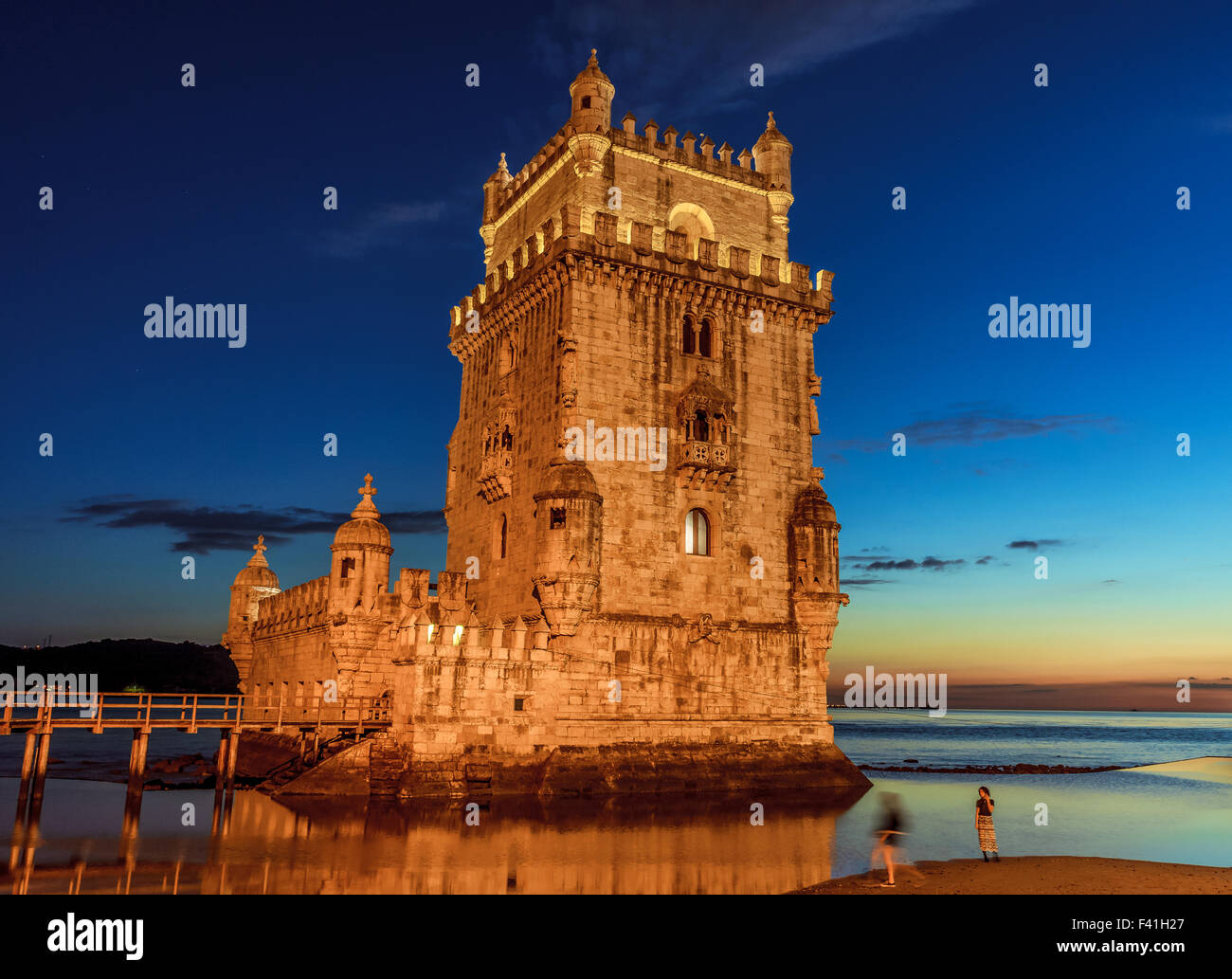 Belem tower sunset portugal hi-res stock photography and images - Alamy