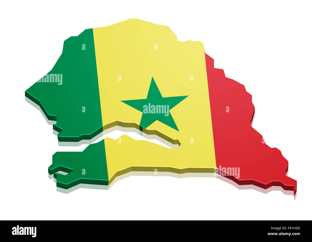 Senegal map hi-res stock photography and images - Alamy
