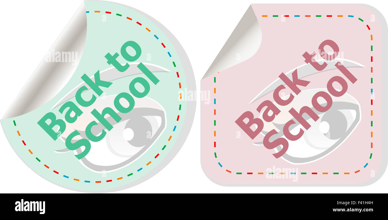 Back to school icon. Internet button. Education concept Stock Photo - Alamy
