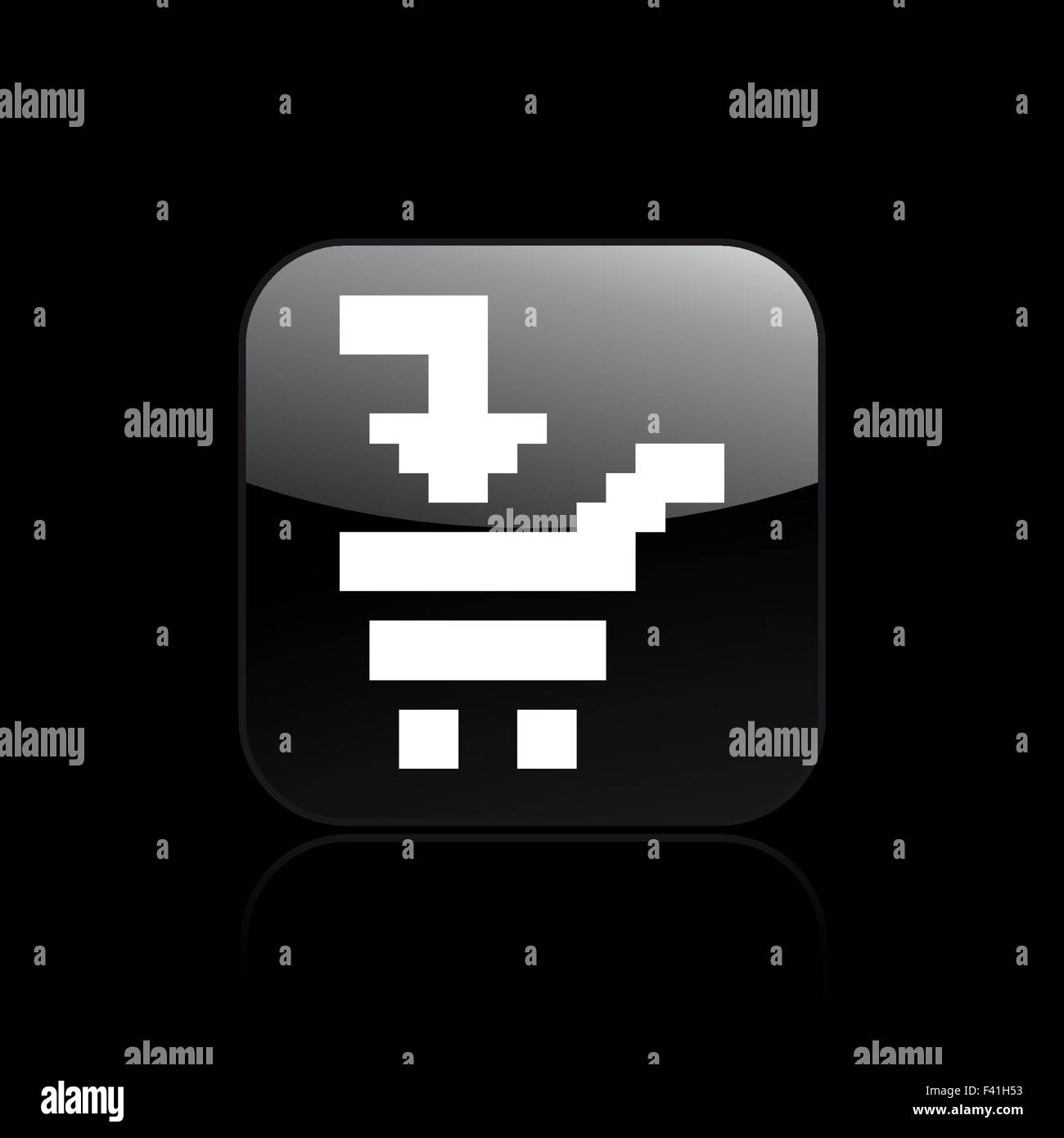 Vector illustration of single pixel pc icon Stock Photo - Alamy