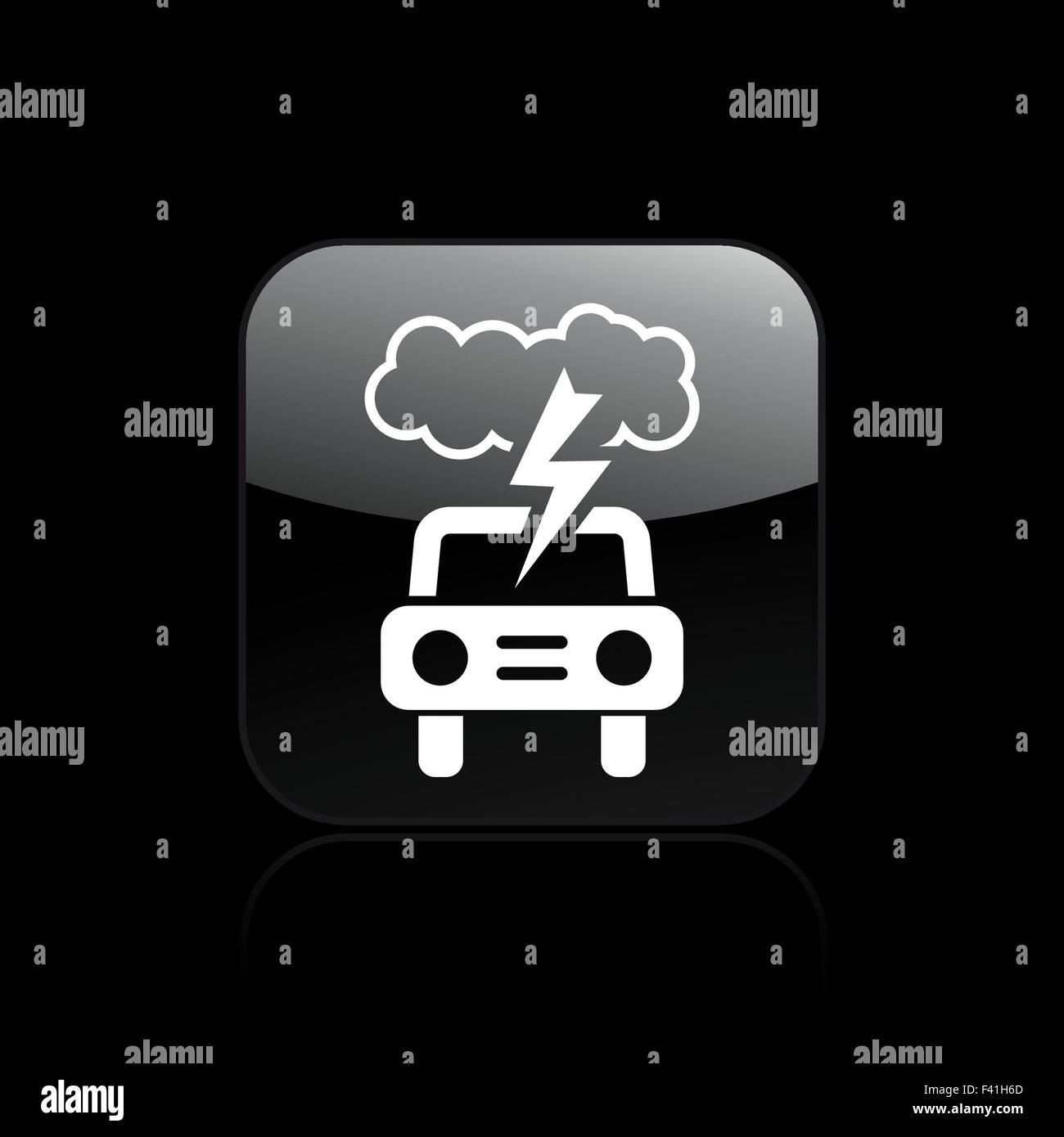 Vector illustration of single car icon Stock Photo - Alamy