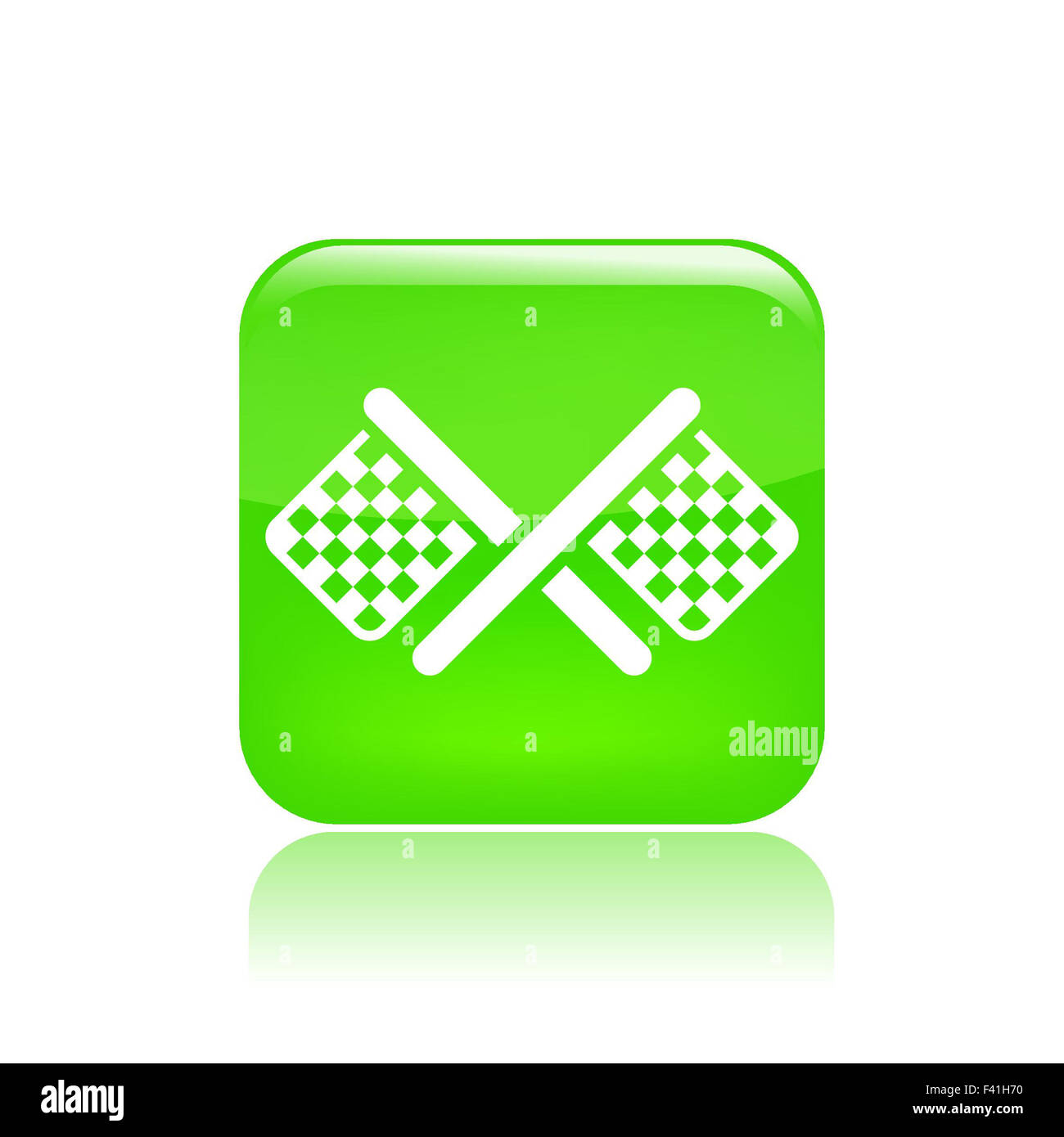 Vector illustration of single race flag icon Stock Photo - Alamy
