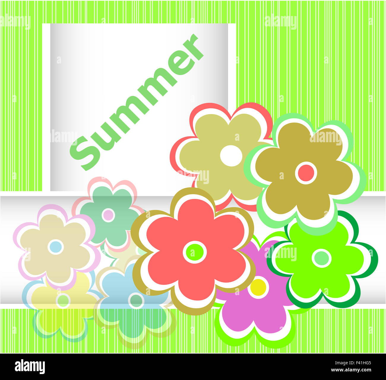 Summer card design bright hi-res stock photography and images - Alamy