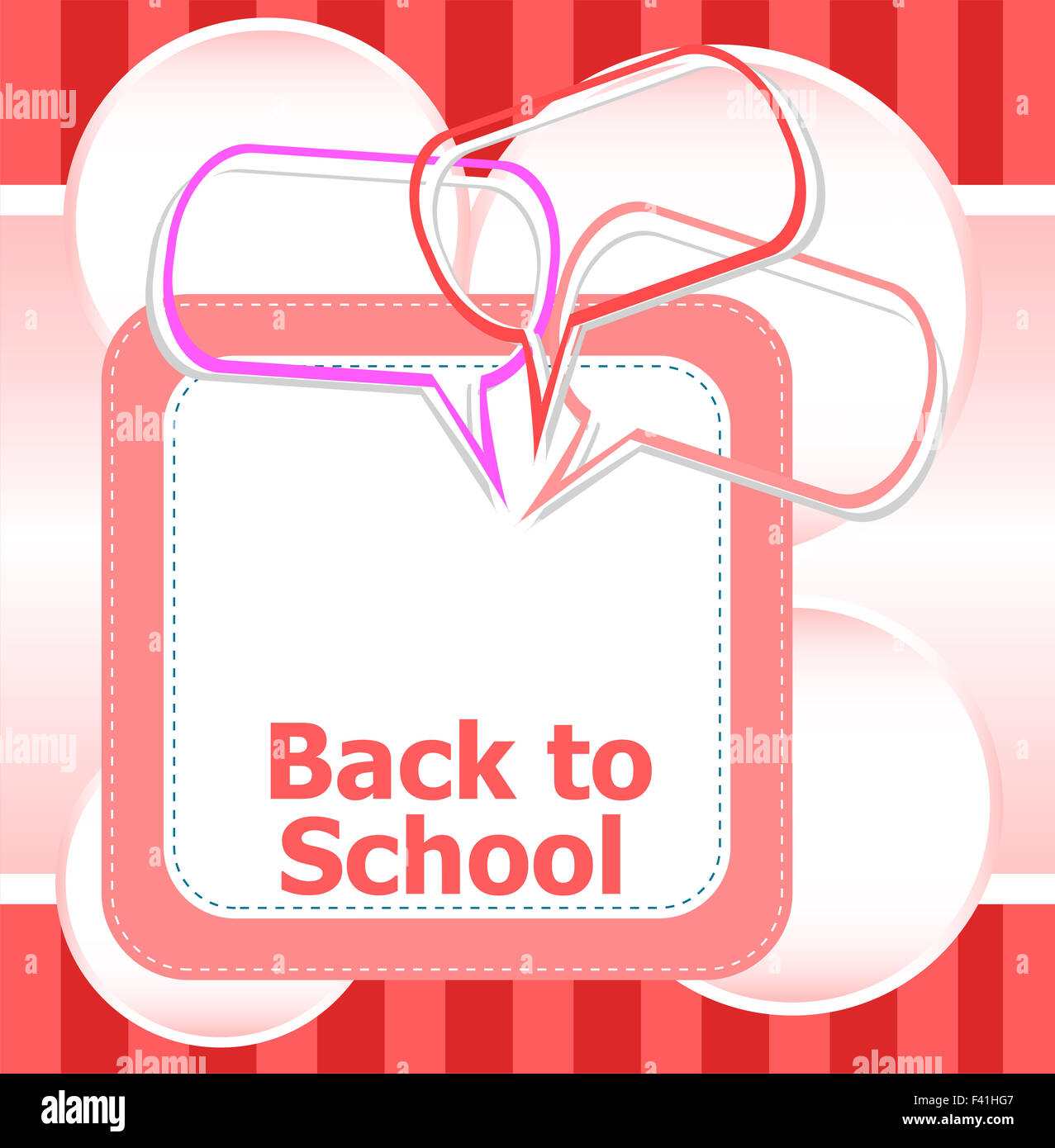 back to school. Design elements, speech bubble for the text, education ...