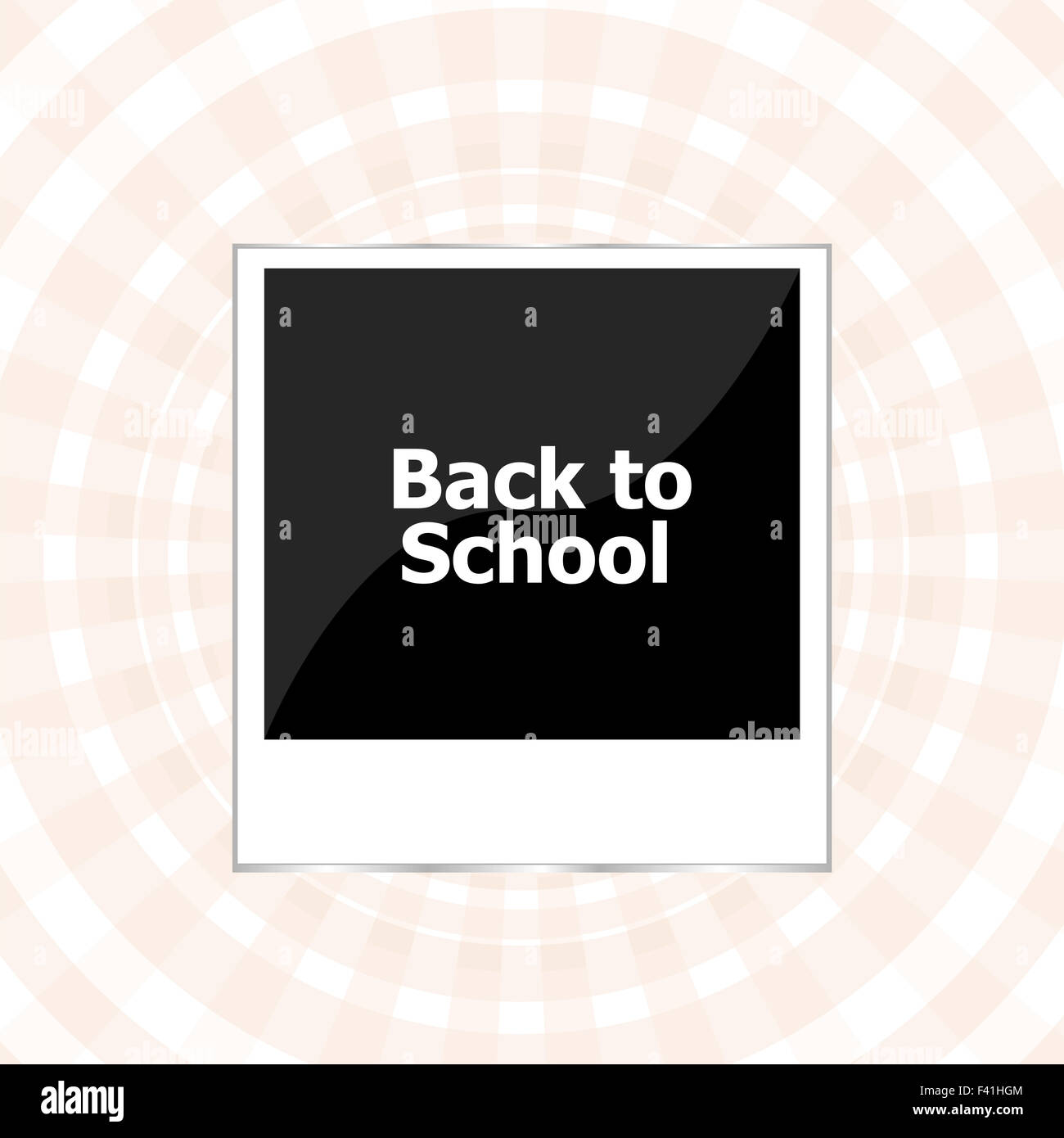 photo frame with back to school words Stock Photo - Alamy