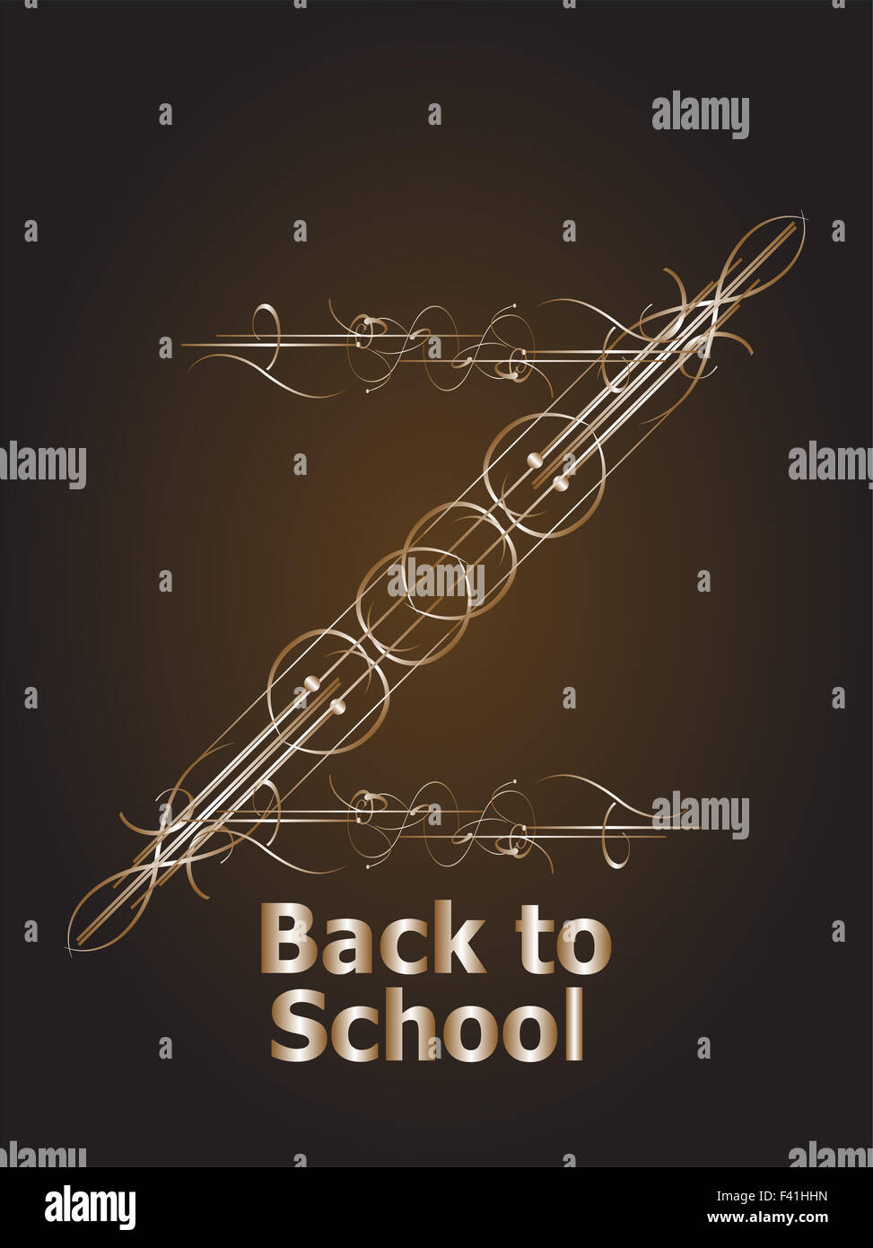 back to school calligraphic designs, retro style elements, typographic ...