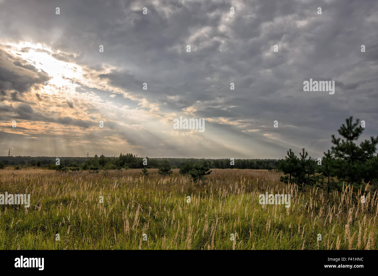 Sunset over rural scene hi-res stock photography and images - Alamy