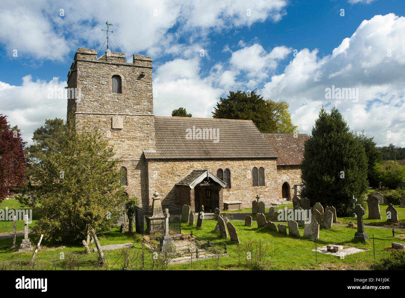 UK, England, Shropshire, Craven Arms, Stokesay, St John the Baptist ...