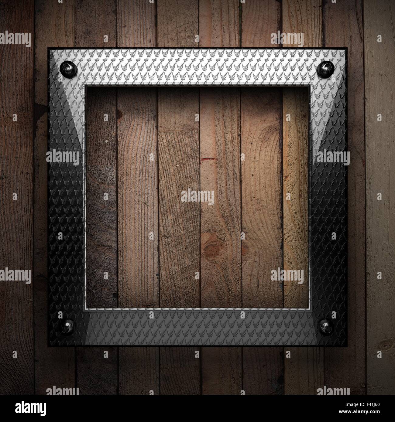 wooden background with metal element Stock Photo - Alamy