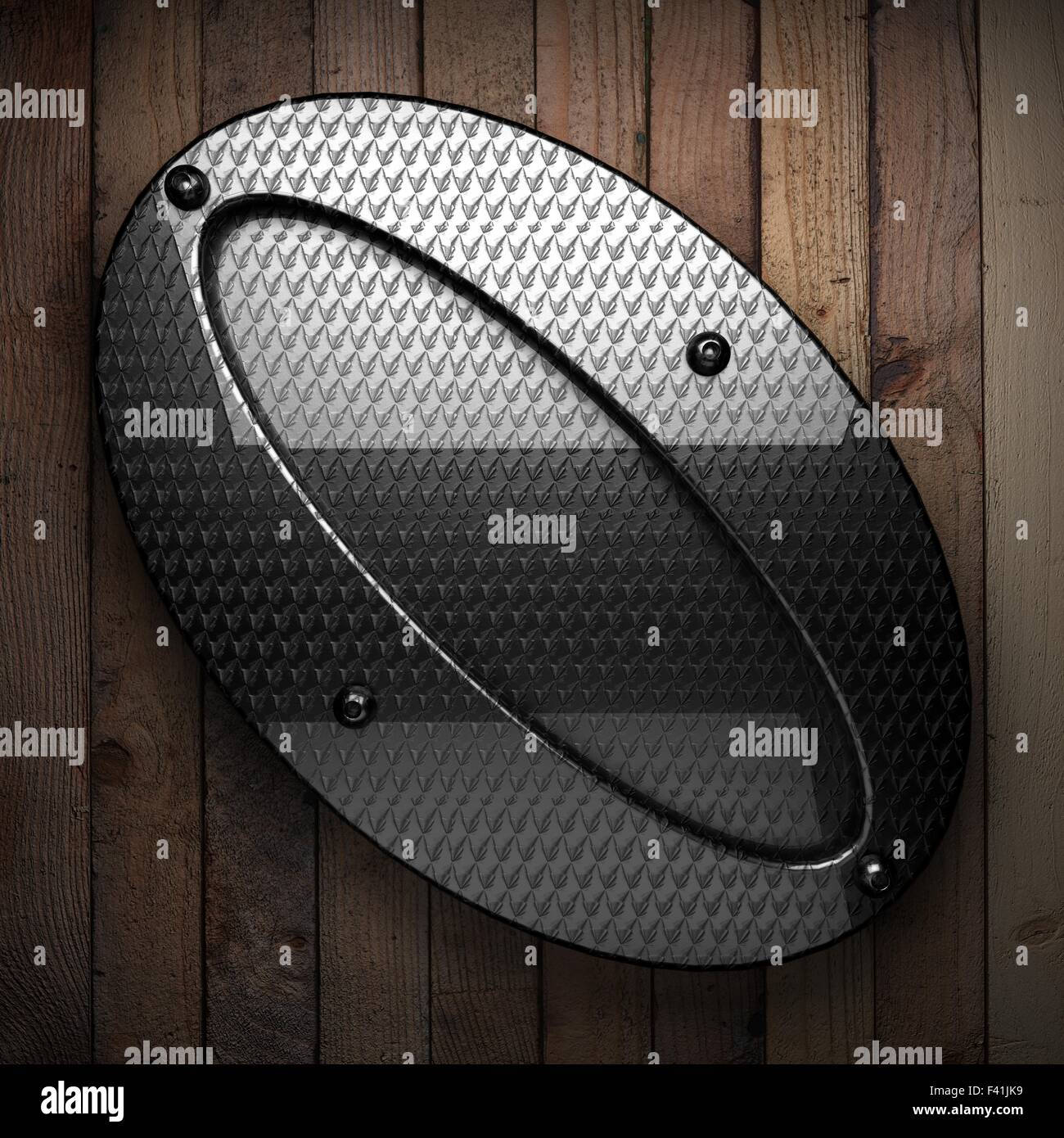 wooden background with metal element Stock Photo - Alamy