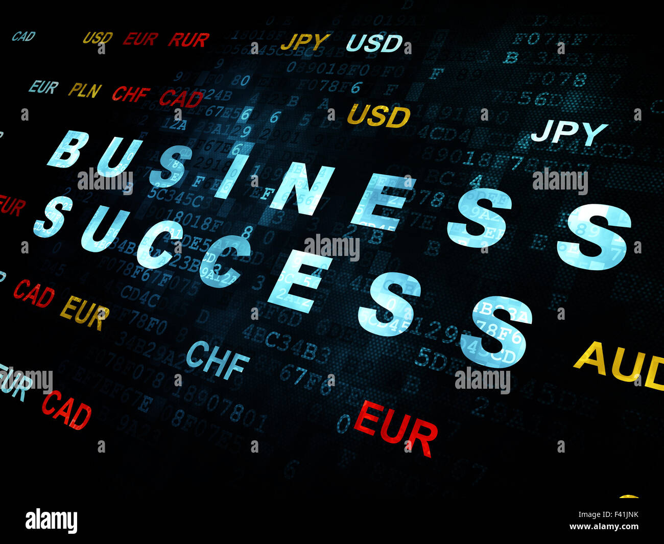 Business concept: Business Success on Digital background Stock Photo ...