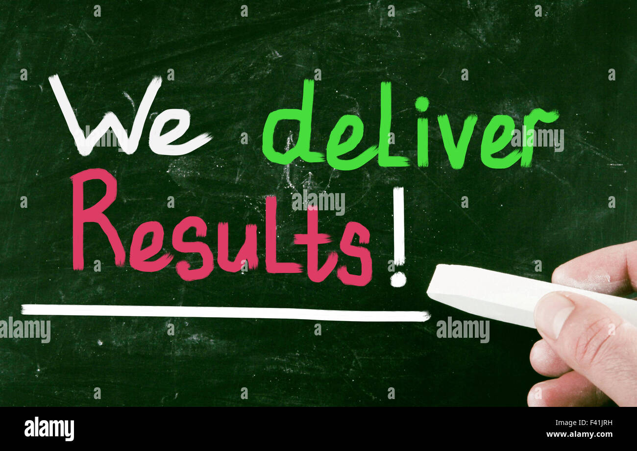 We deliver results hi-res stock photography and images - Alamy