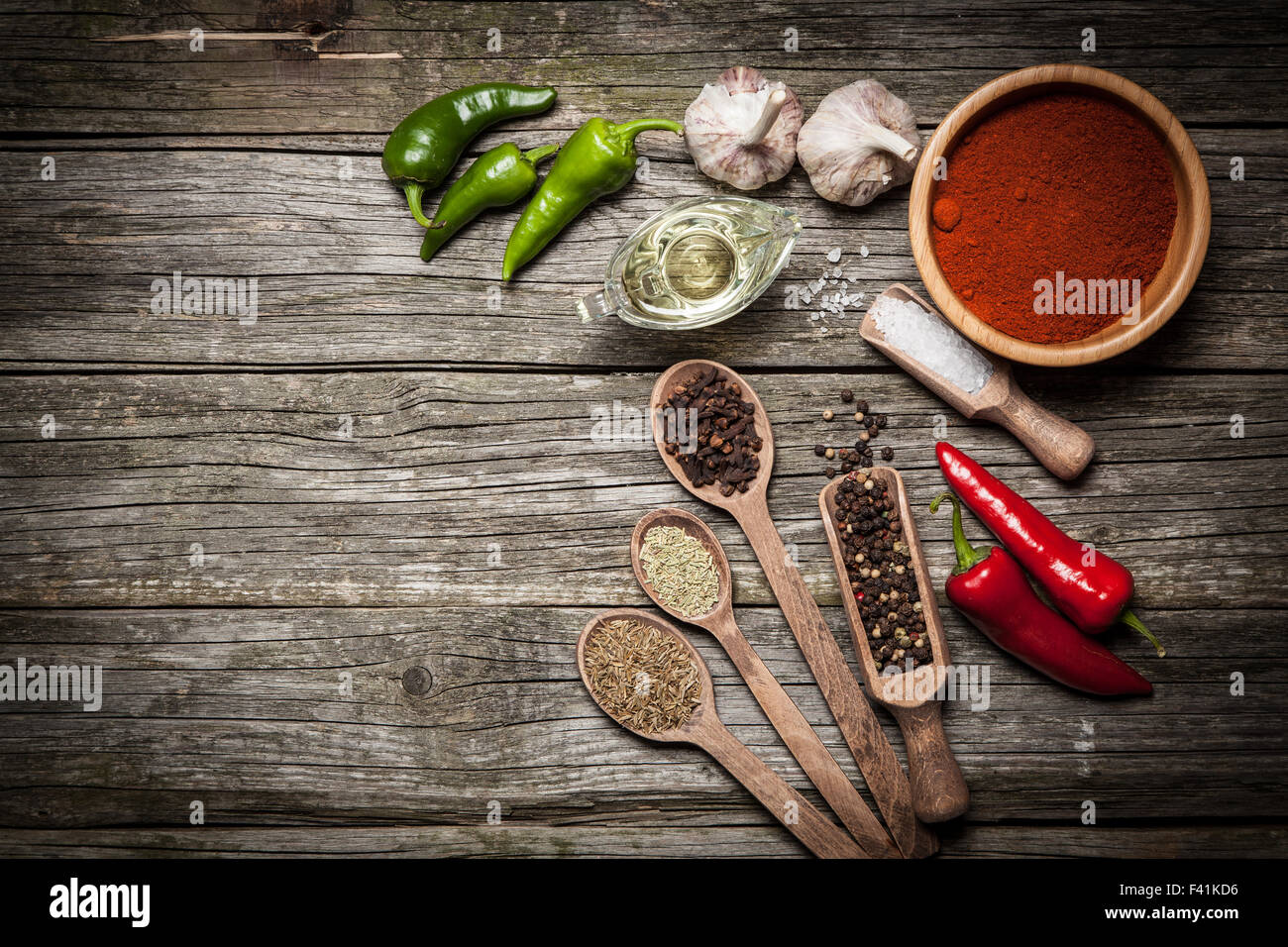 Variety of spices Stock Photo - Alamy