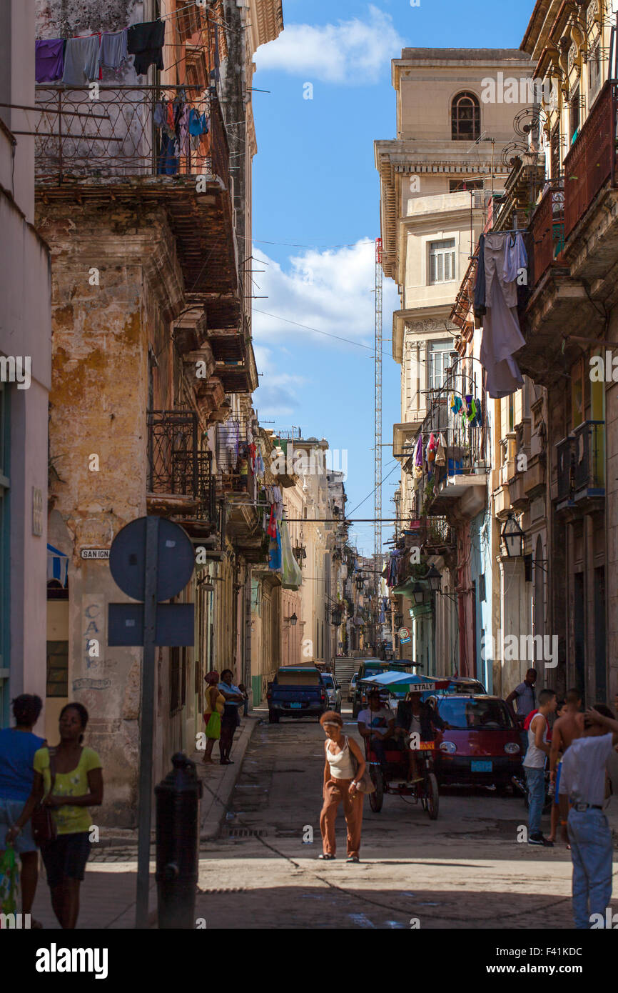 Caribbean Cuba Havana street life 14 Stock Photo - Alamy
