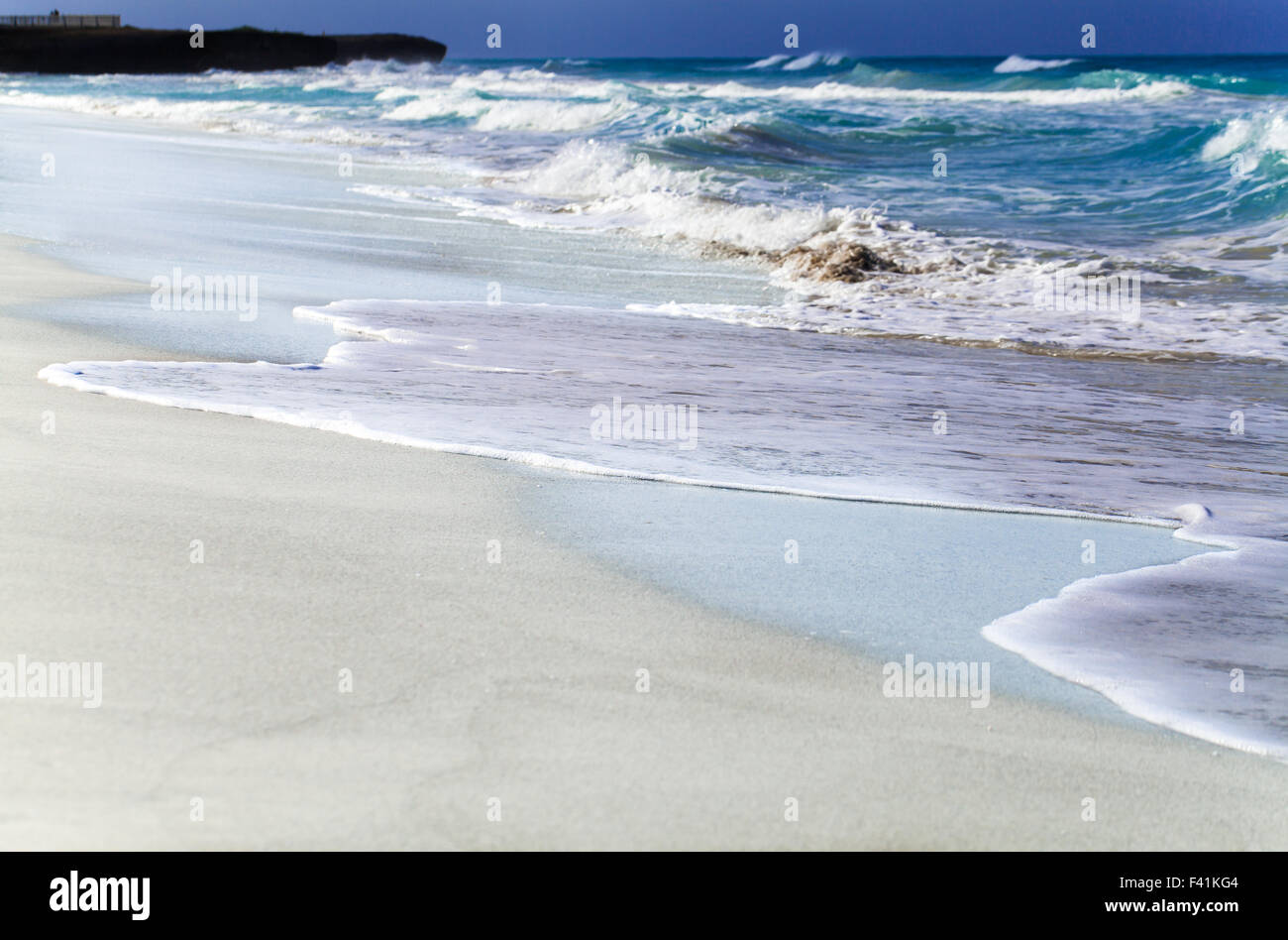 Cuba Caribbean beach with sea and waves Stock Photo - Alamy