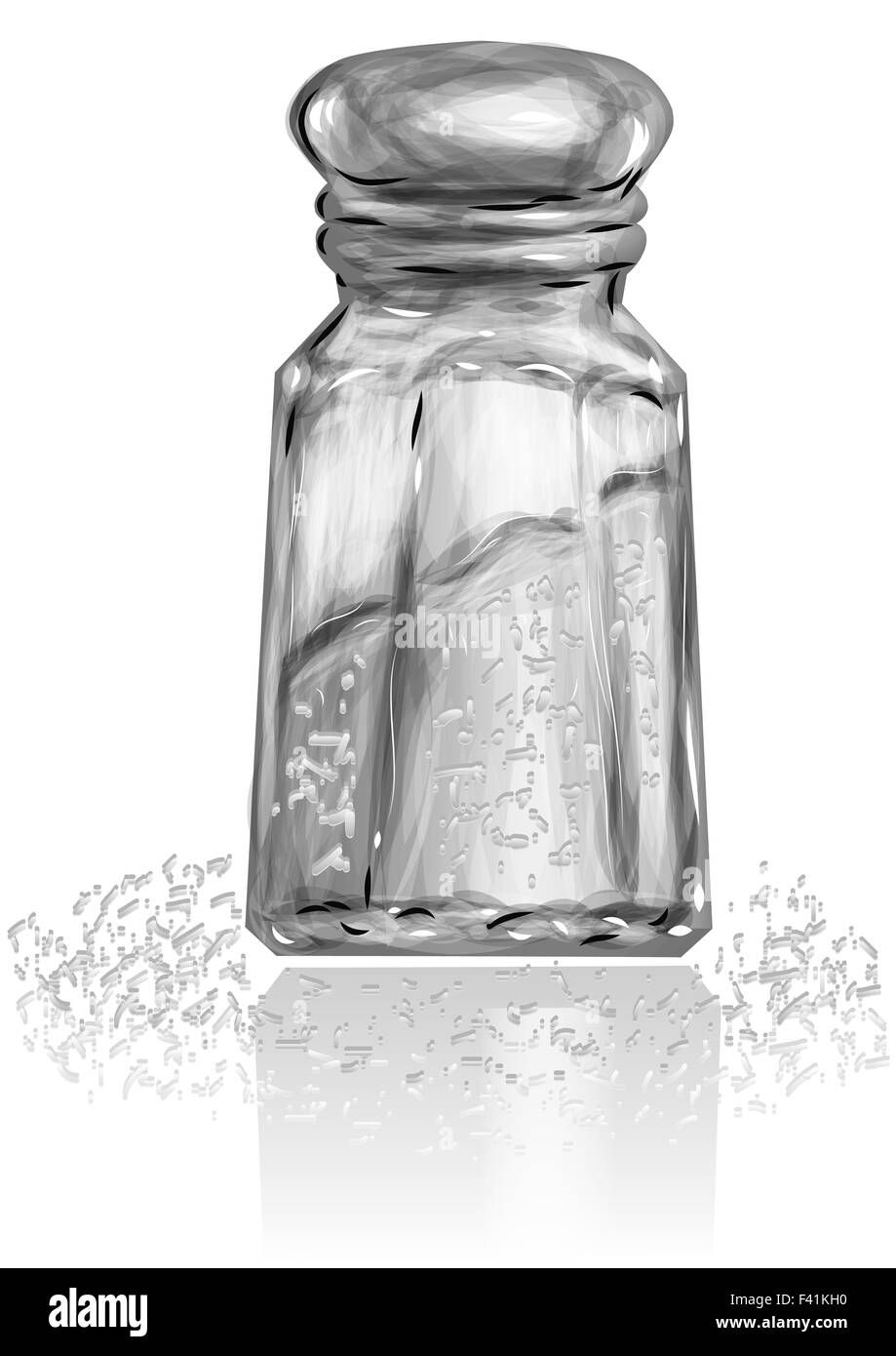 Salt in glass bottle Black and White Stock Photos & Images - Alamy