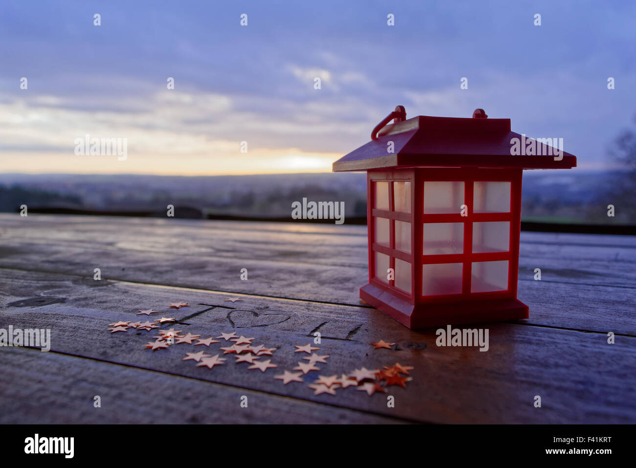 Lantern in the sunset Stock Photo - Alamy