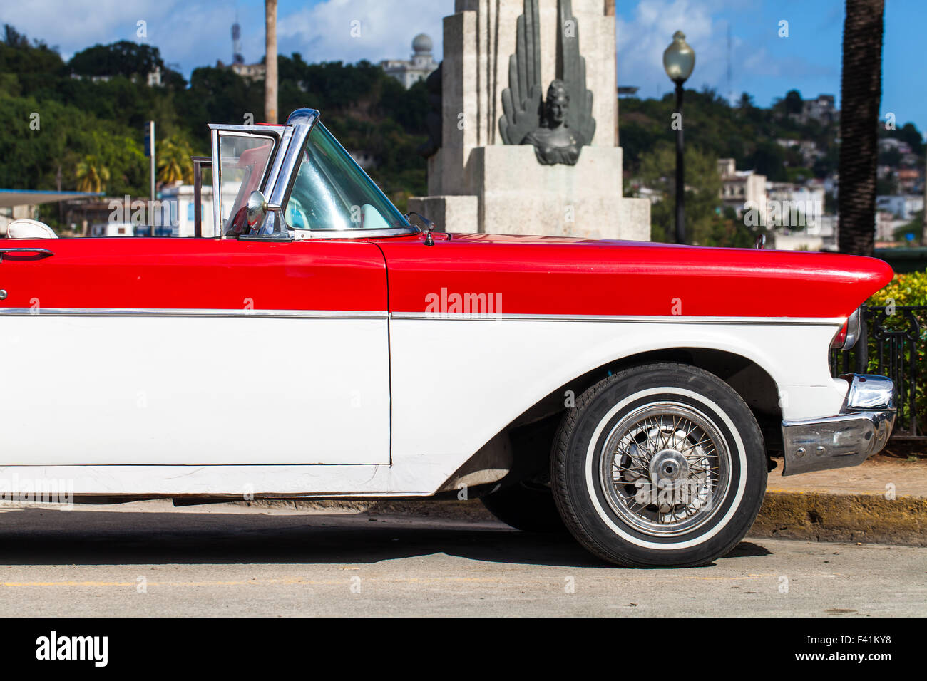 Caribbean American Oldtimer at the Promenade Stock Photo - Alamy