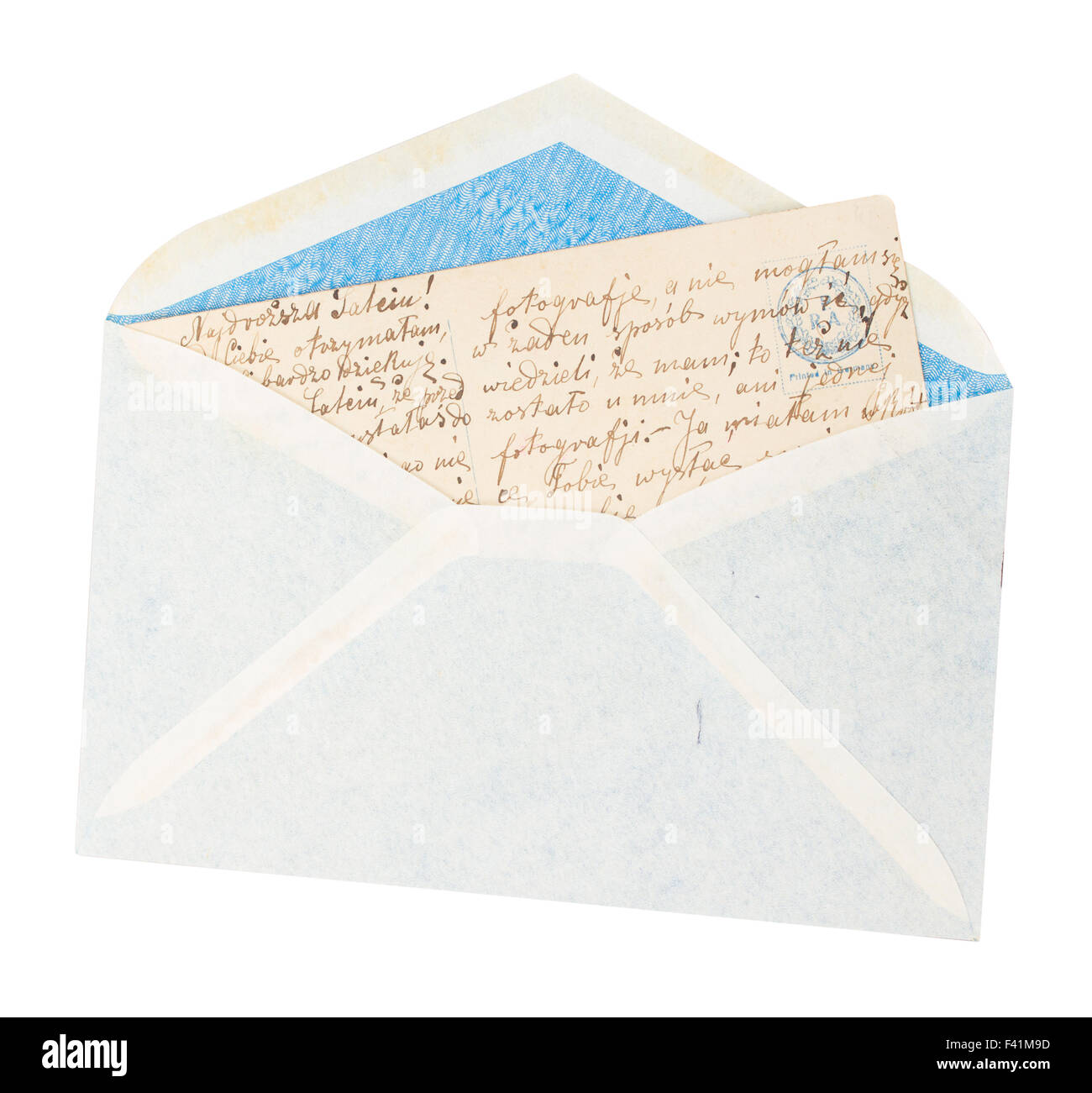 envelope with letter Stock Photo - Alamy