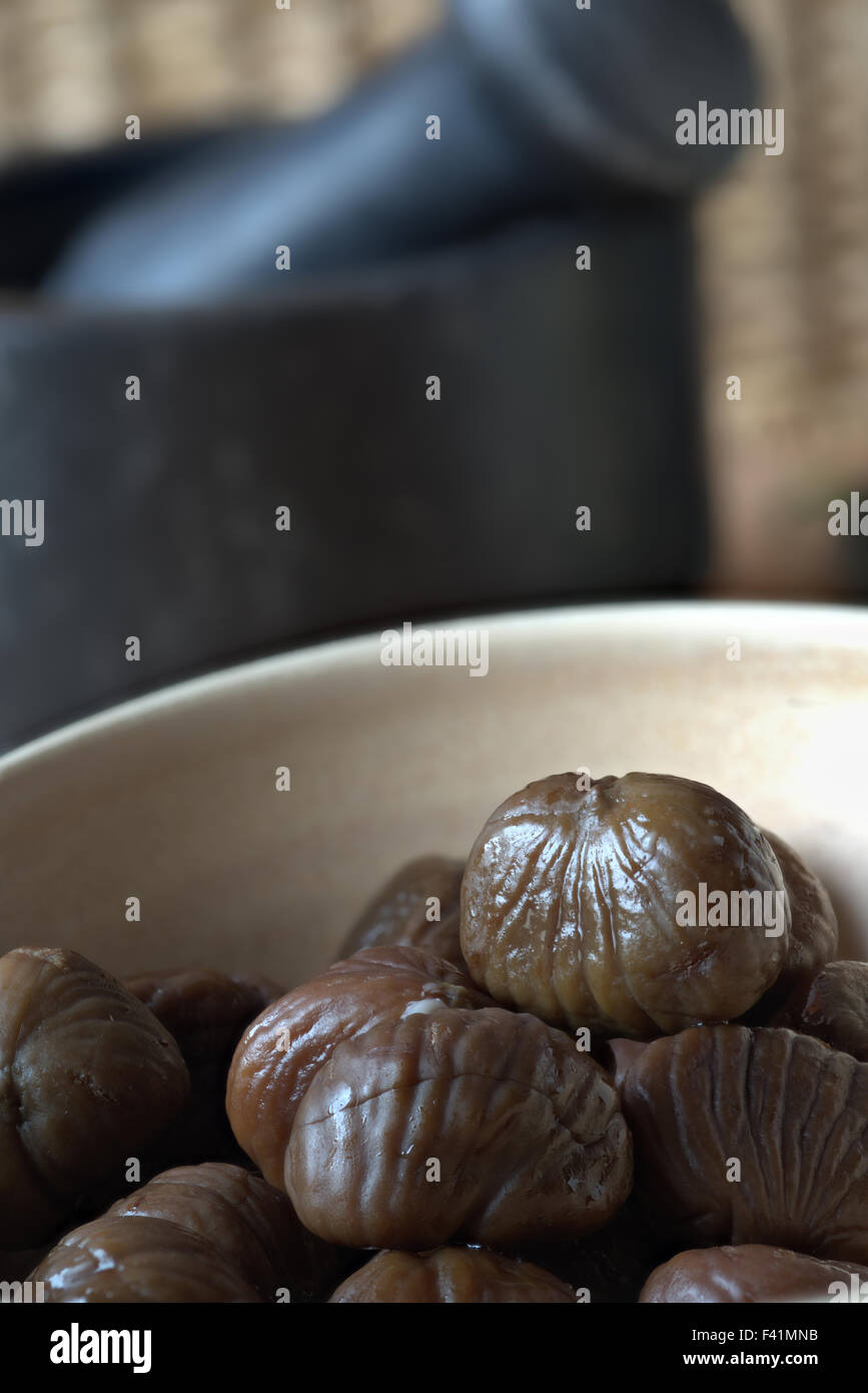 Sweet Chestnuts, Cooked Stock Photo - Alamy