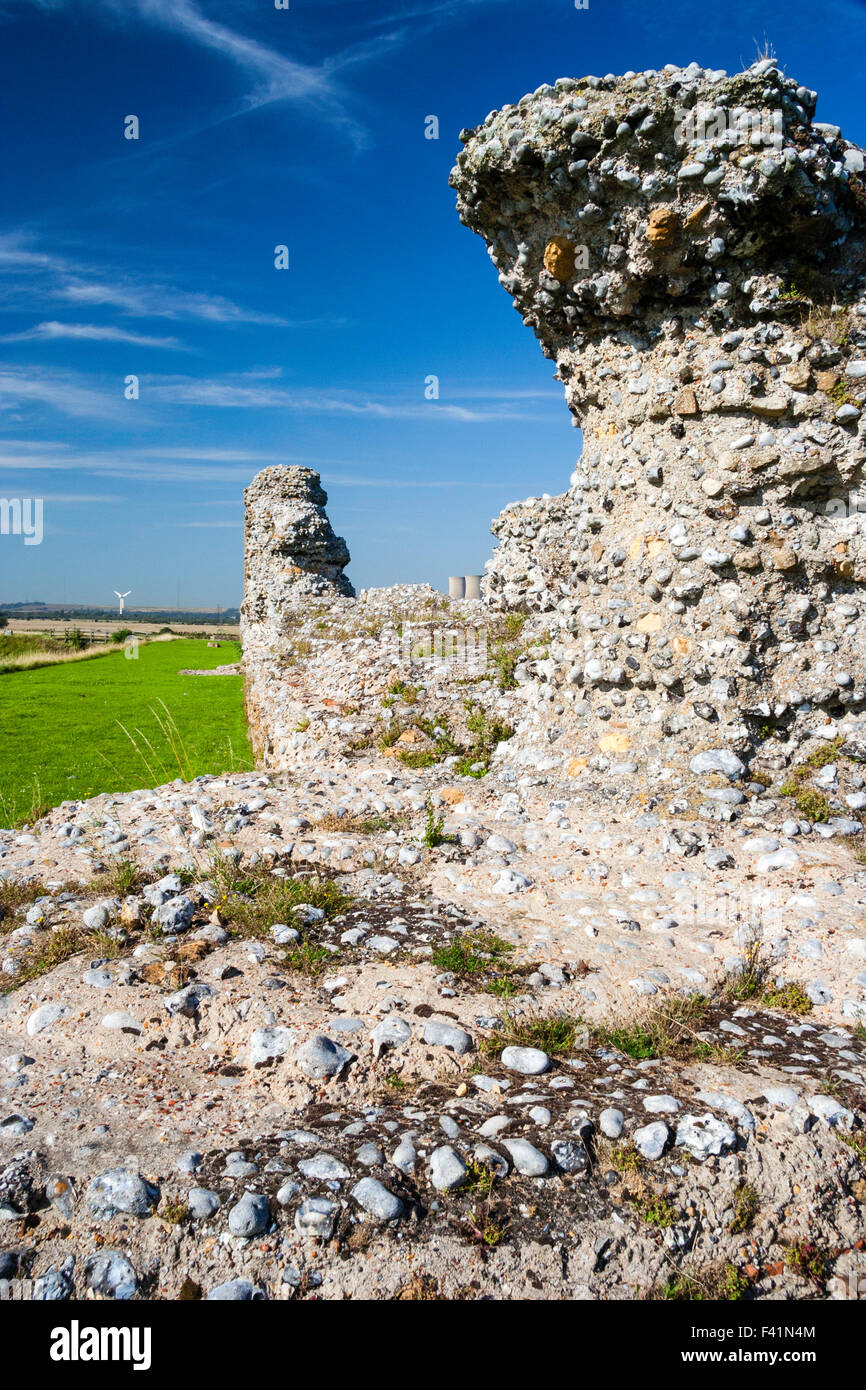 Richborough. Rutupiae, Roman Saxon Shore fort. South-west corner ...