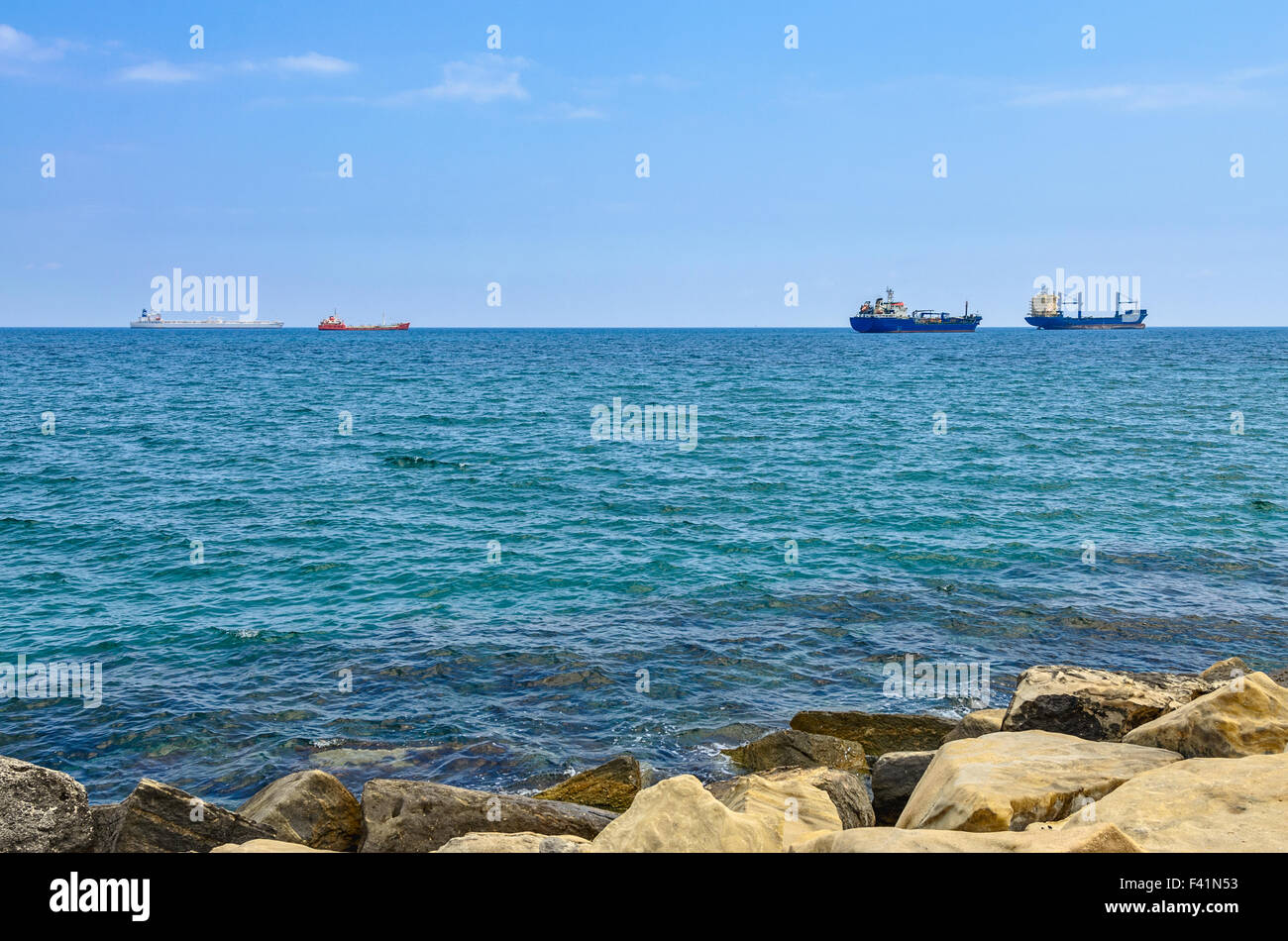 Large ships anchored on hi-res stock photography and images - Alamy