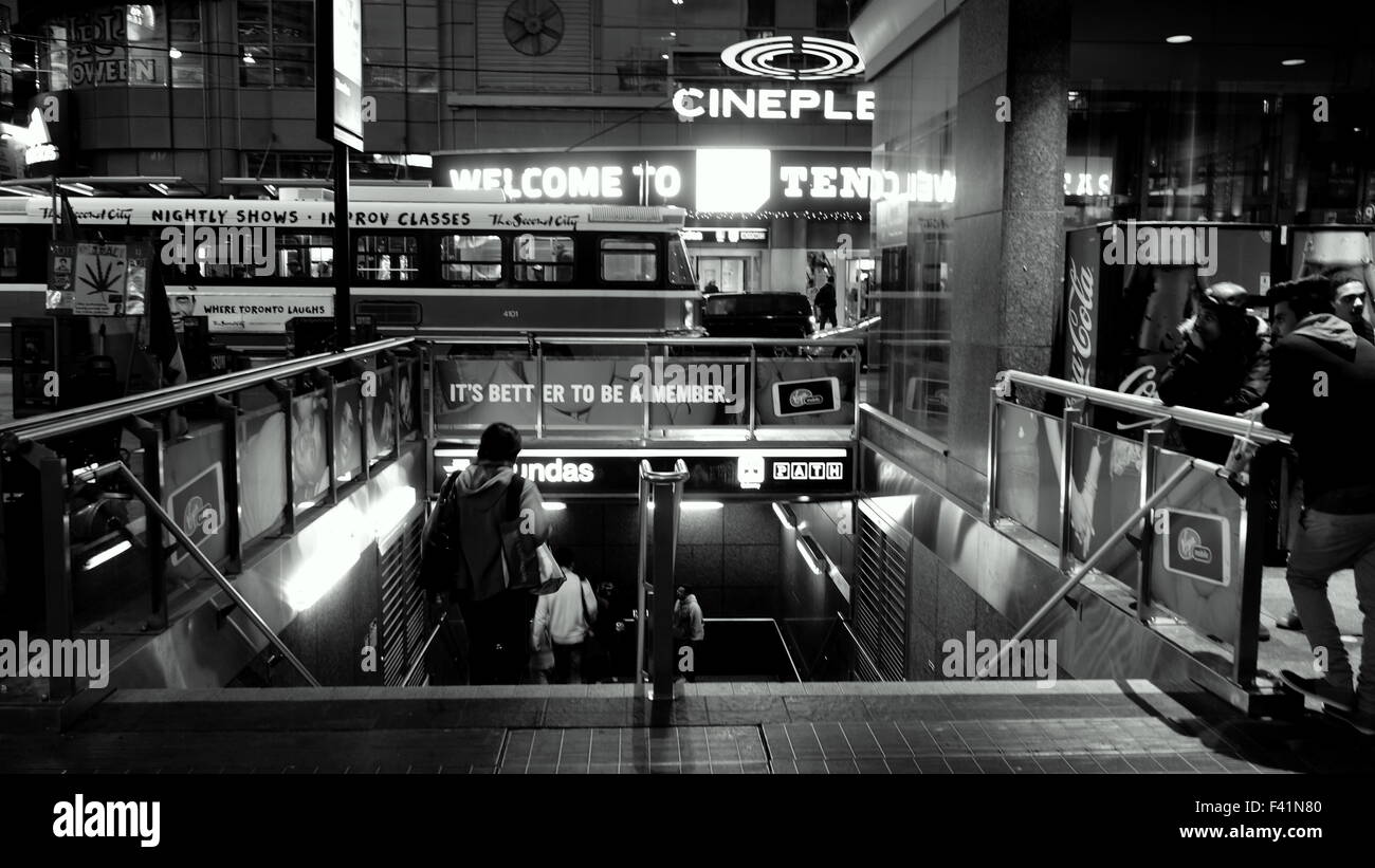 Subway entrance in Toronto, Canada Stock Photo - Alamy