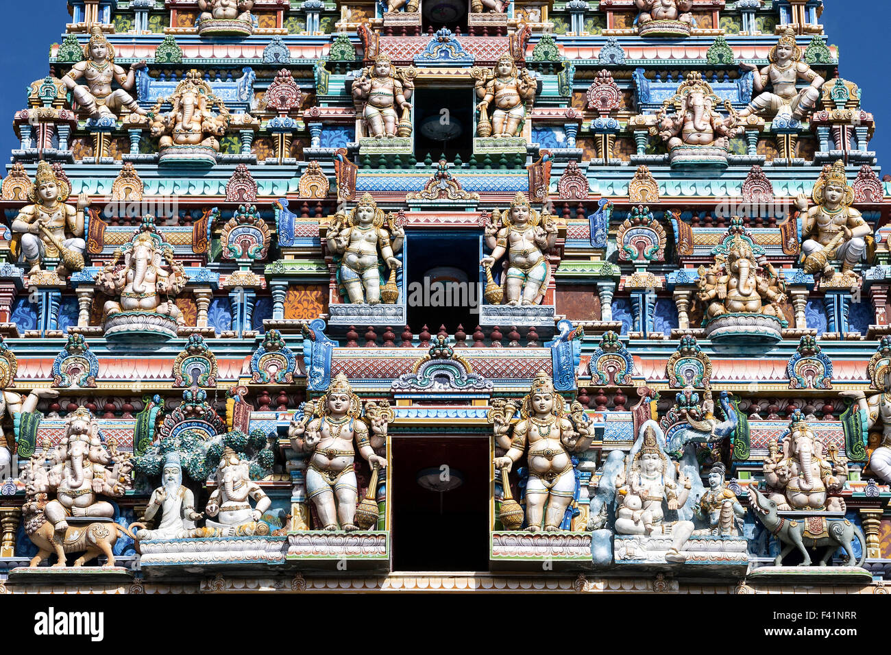 Hindu temple, Arulmigu Navasakti Vinayagar Temple, detail, Victoria ...