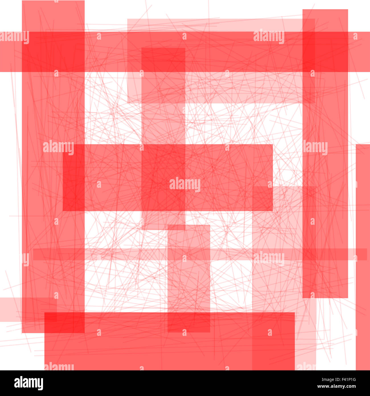 A background of overlapping red rectangles with a grunge overlay Stock ...