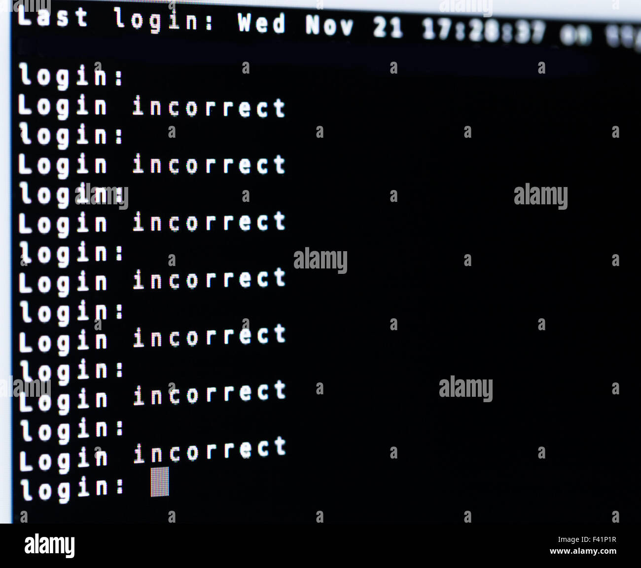 Incorrect password hi-res stock photography and images - Alamy