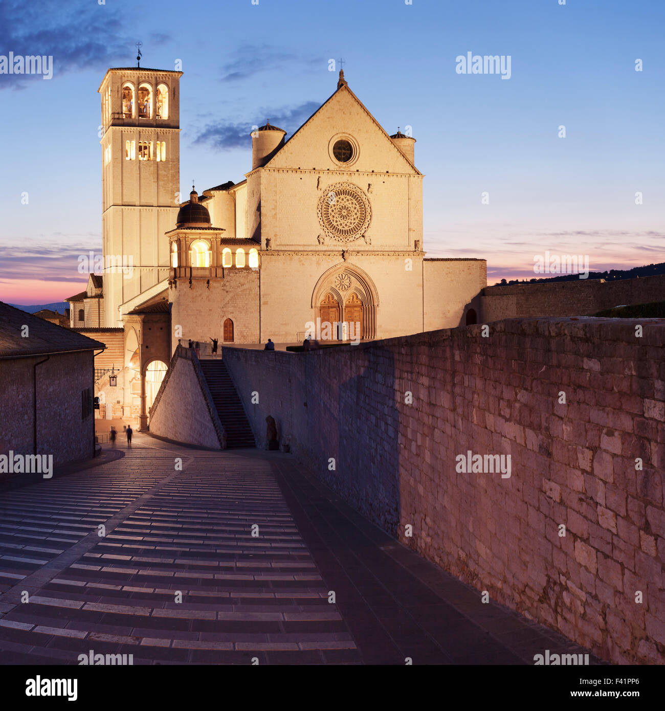 Basilica of San Francesco, UNESCO world heritage site, Assisi, Province ...