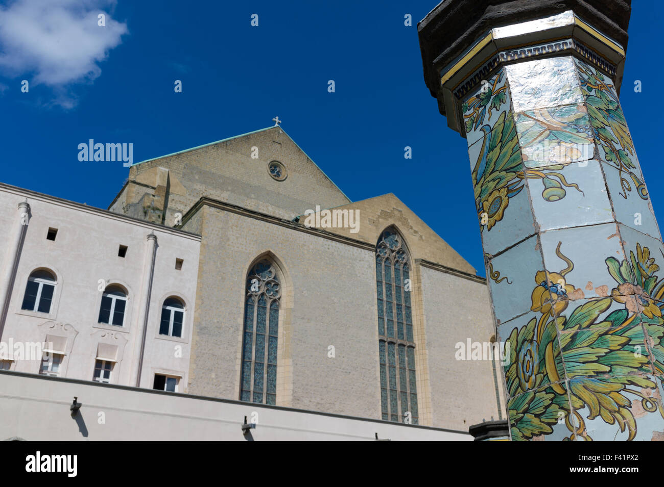 Cloister St. Chiara Stock Photo - Alamy