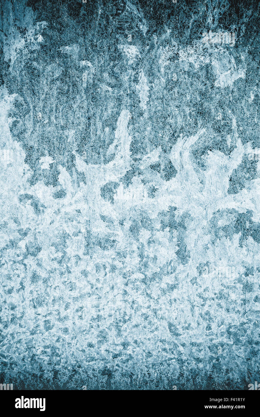 Ice texture on frozen window Stock Photo - Alamy