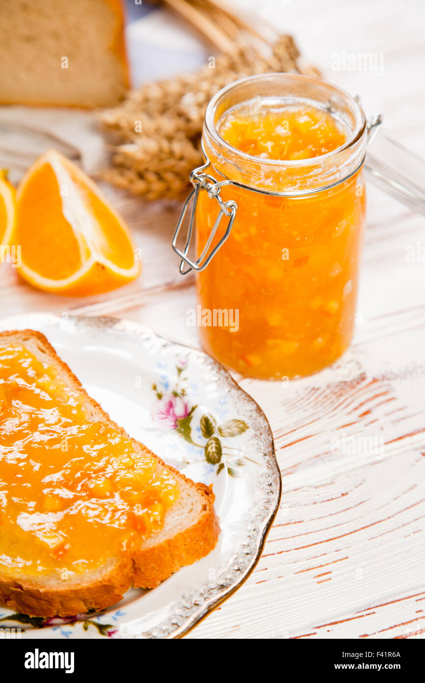 Slices bread fruit jam hi-res stock photography and images - Alamy
