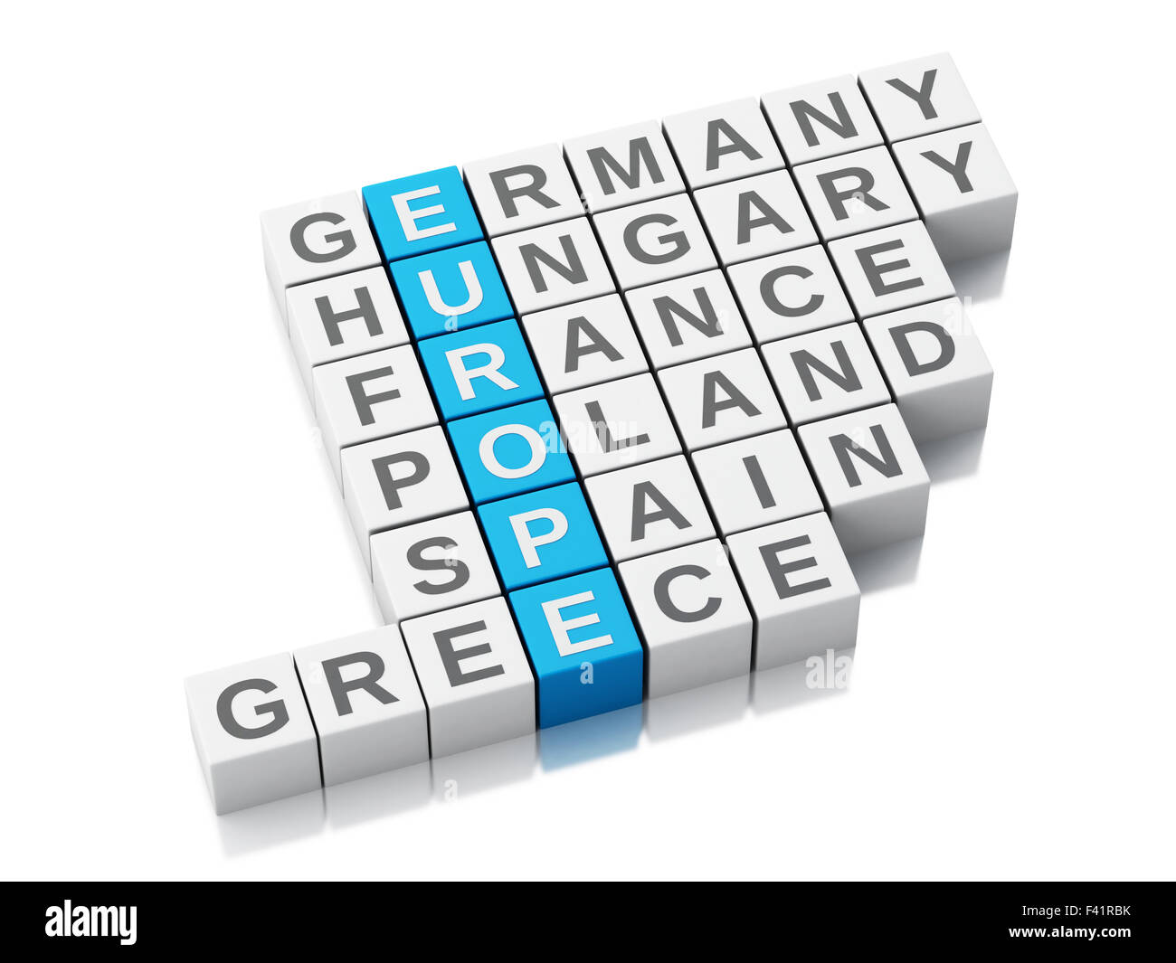 3d cube alphabet letters hi-res stock photography and images - Alamy