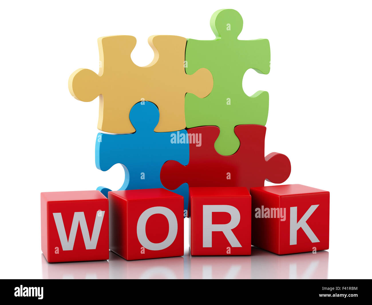 Work concept puzzle hi-res stock photography and images - Alamy