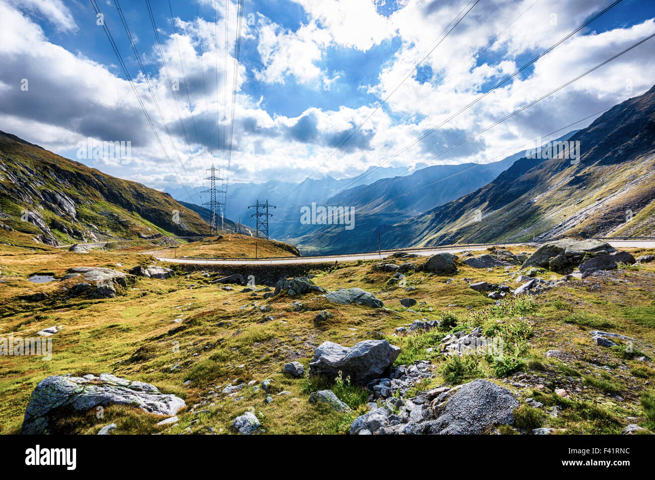 Nufenen pass road, Canton of Ticino, Switzerland Stock Photo - Alamy