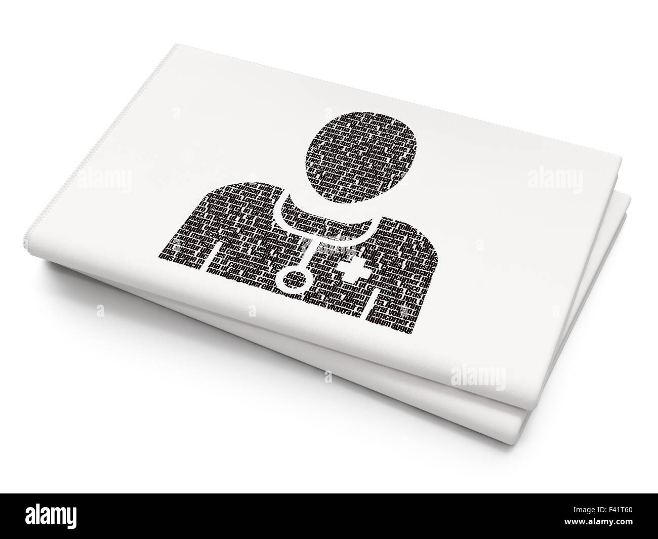 Health concept: Doctor on Blank Newspaper background Stock Photo - Alamy
