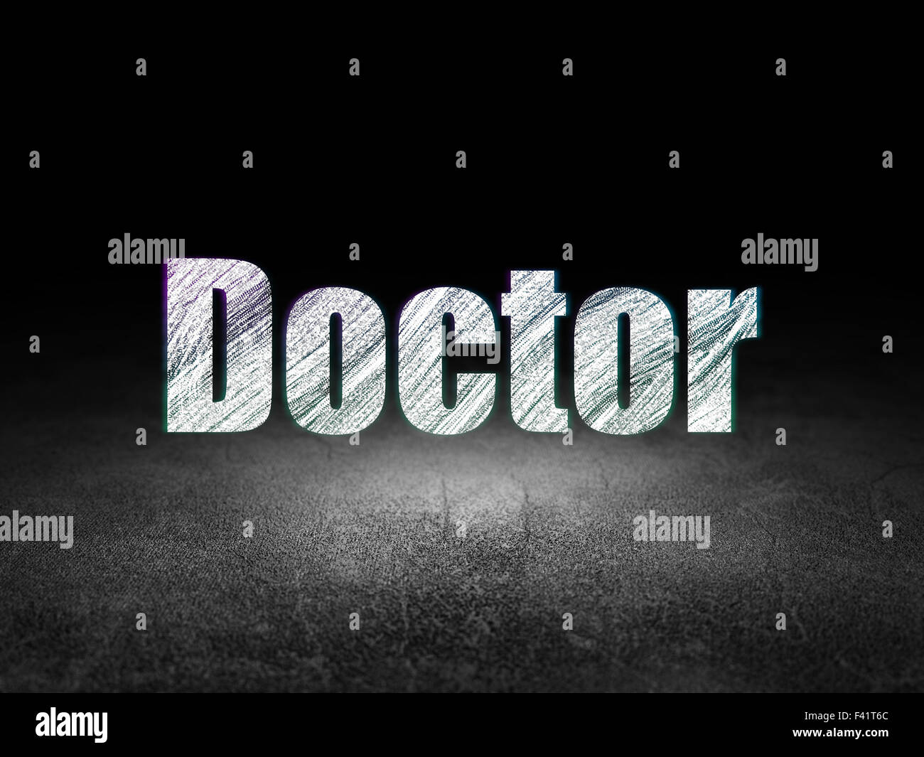 Healthcare concept: Doctor in grunge dark room Stock Photo - Alamy