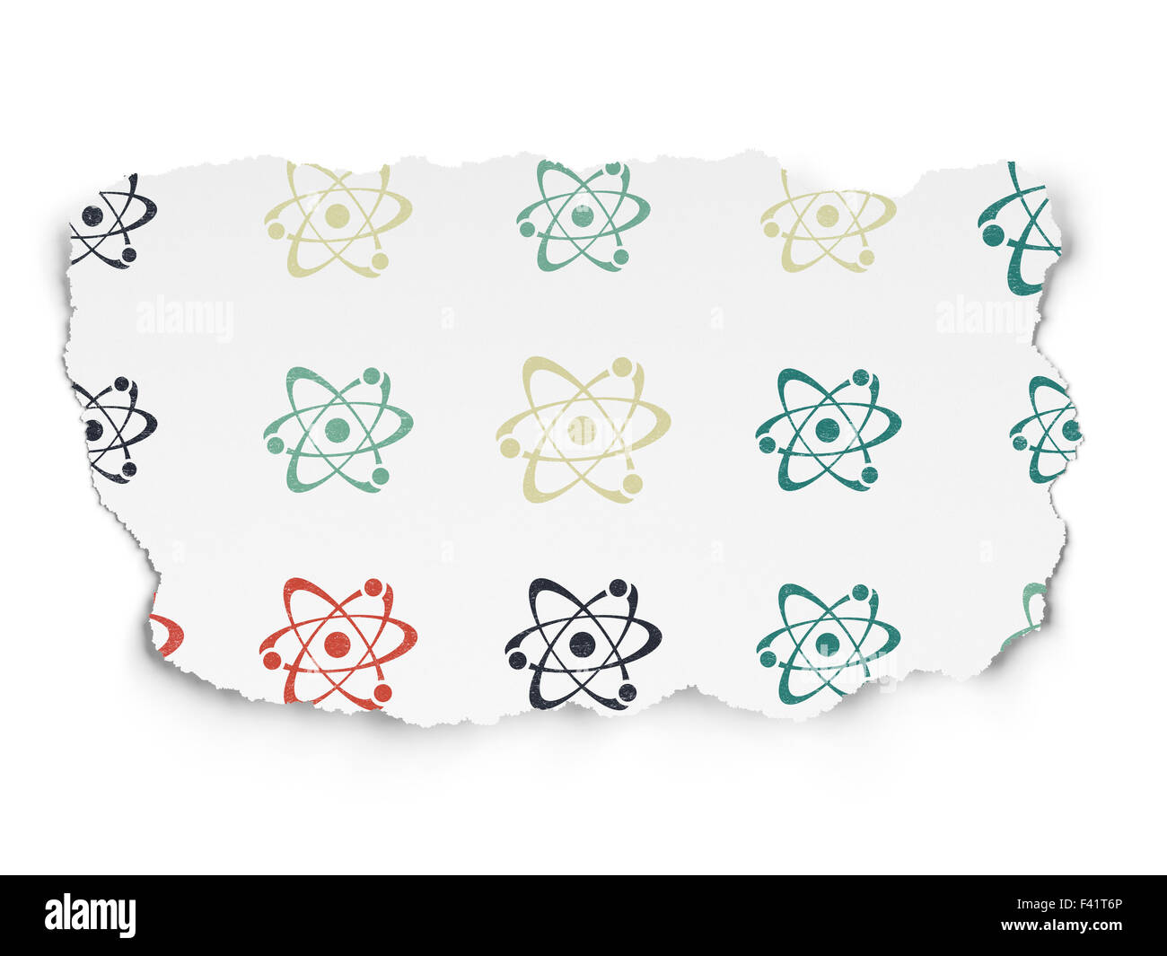 Science concept: Molecule icons on Torn Paper background Stock Photo ...