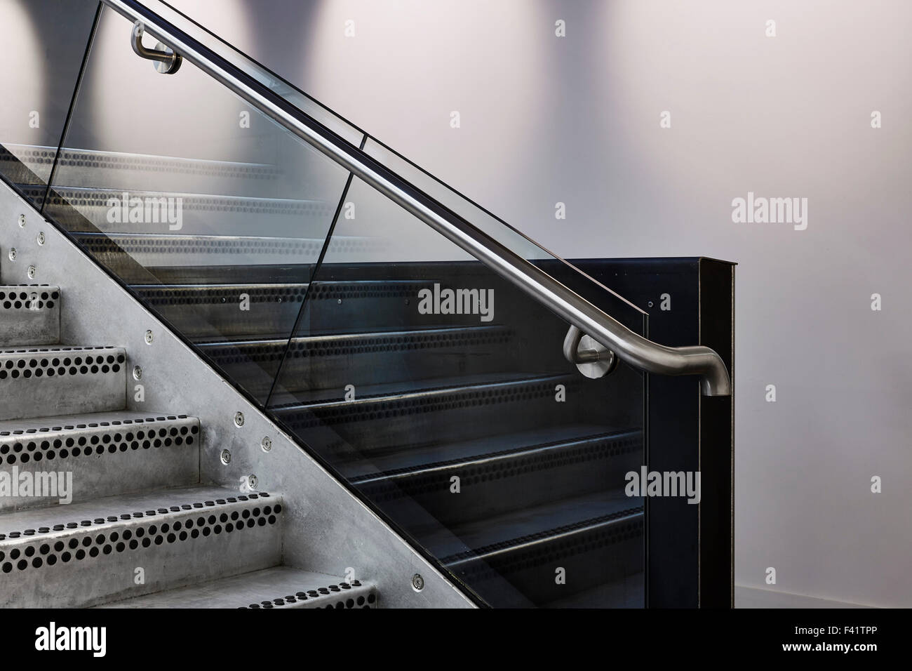 Detail of stairs and handrail. Guntons Atrium - NUA Norwich University ...