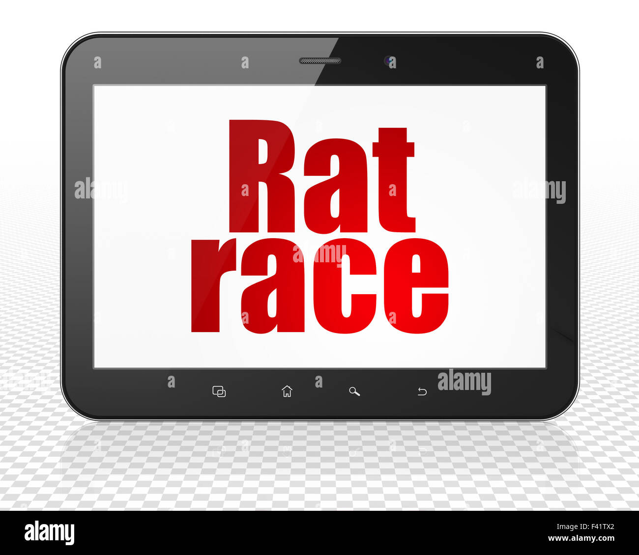 Political concept: Tablet Pc Computer with Rat Race on display Stock ...