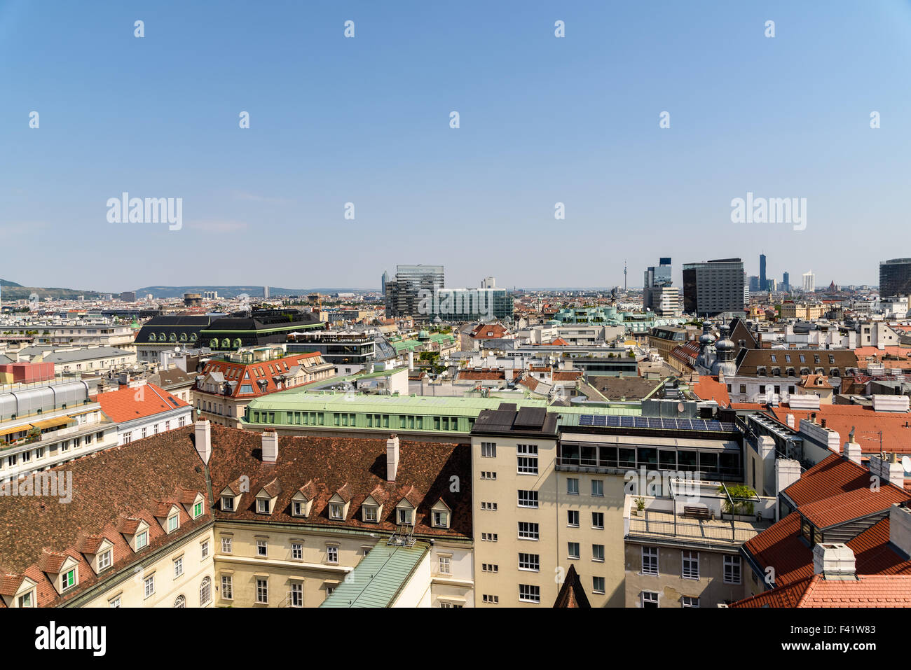 Aerial View Of Vienna City Skyline Stock Photo - Alamy