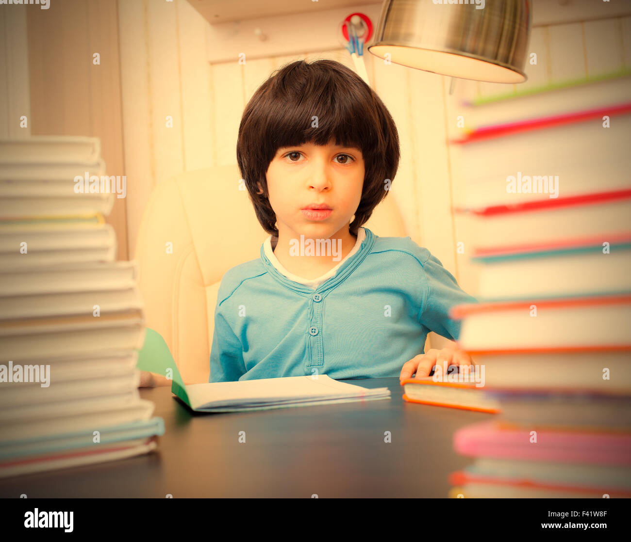 boy reading a book Stock Photo - Alamy