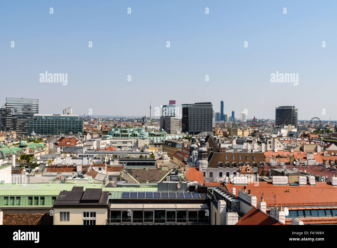 Aerial View Of Vienna City Skyline Stock Photo - Alamy