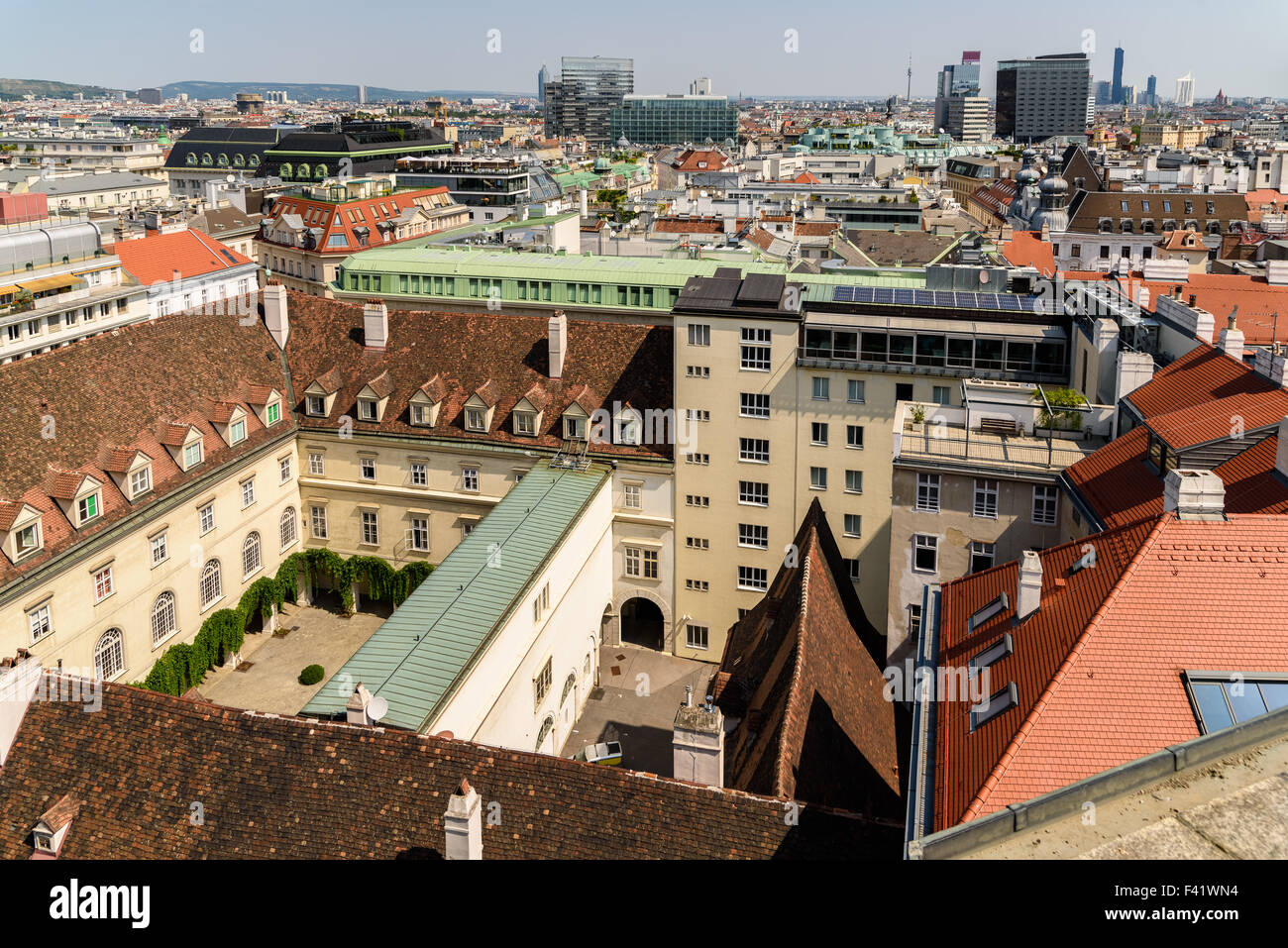 Aerial View Of Vienna City Skyline Stock Photo - Alamy