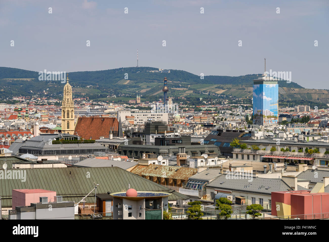 Aerial View Of Vienna City Skyline Stock Photo - Alamy